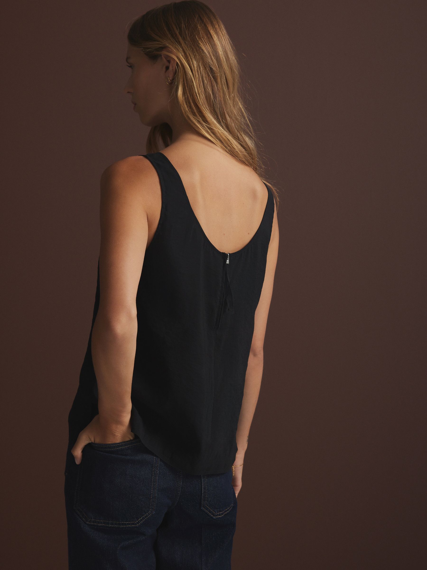 Buy Black Sleeveless Scoop Cami Top from Next United Arab Emirates