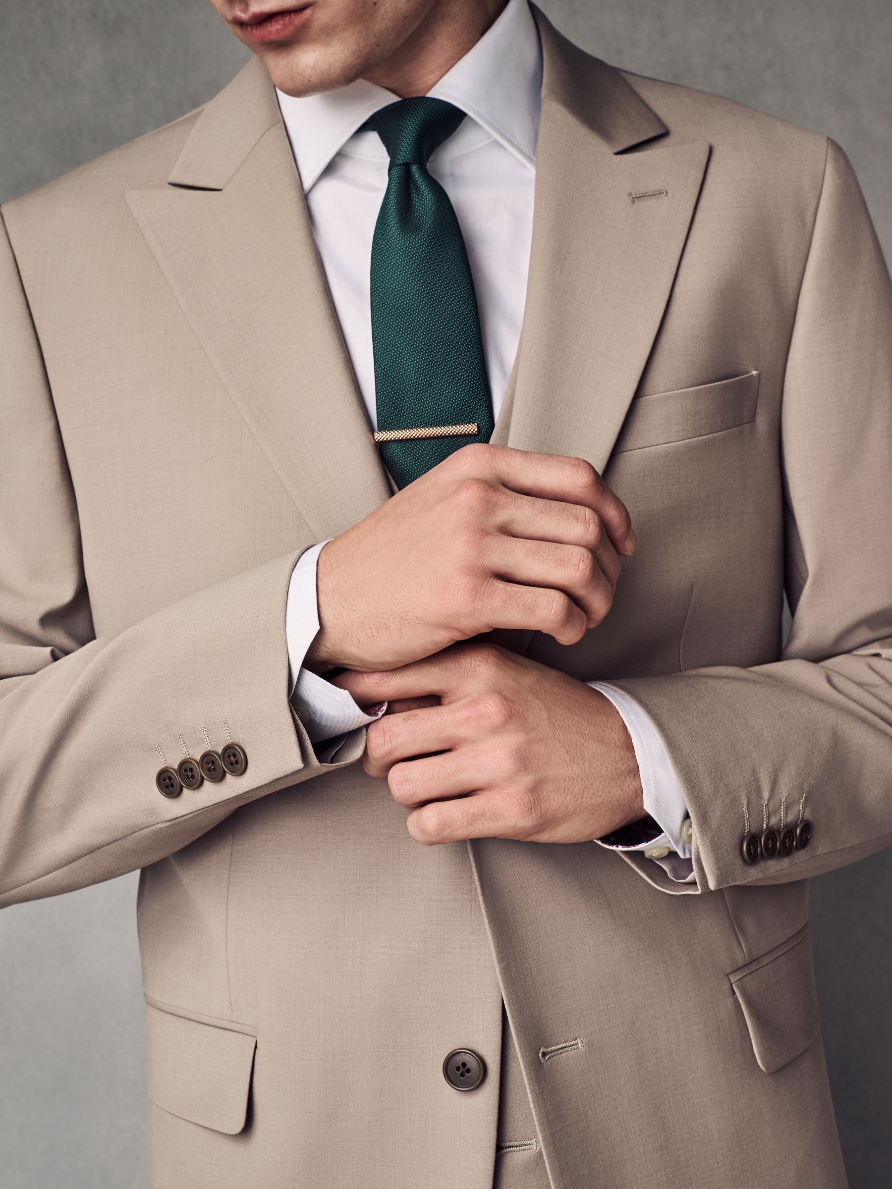 Buy Stone N. Premium Slim Fit Wool Blend Motionflex Suit Jacket from ...