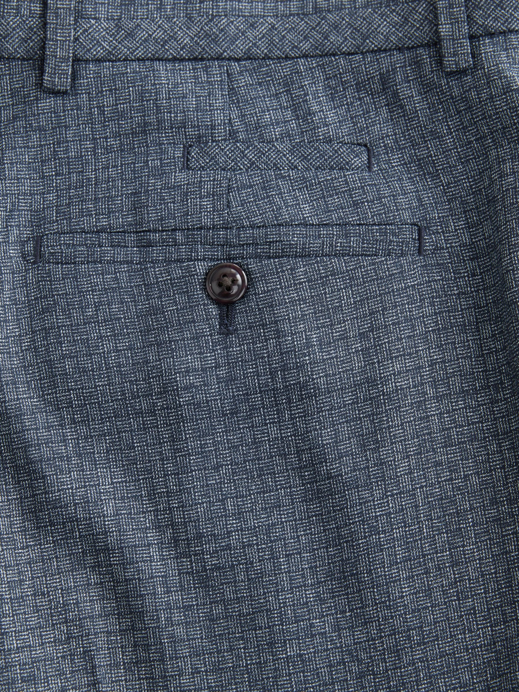 Buy Blue Regular Fit Trimmed Textured Suit Trousers from the Next UK ...