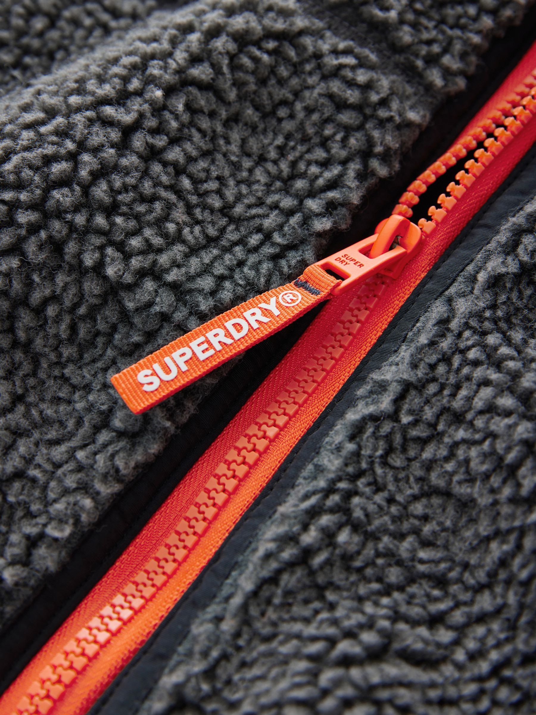 Buy Superdry Black Borg Zip Through Jacket from the Next UK online shop