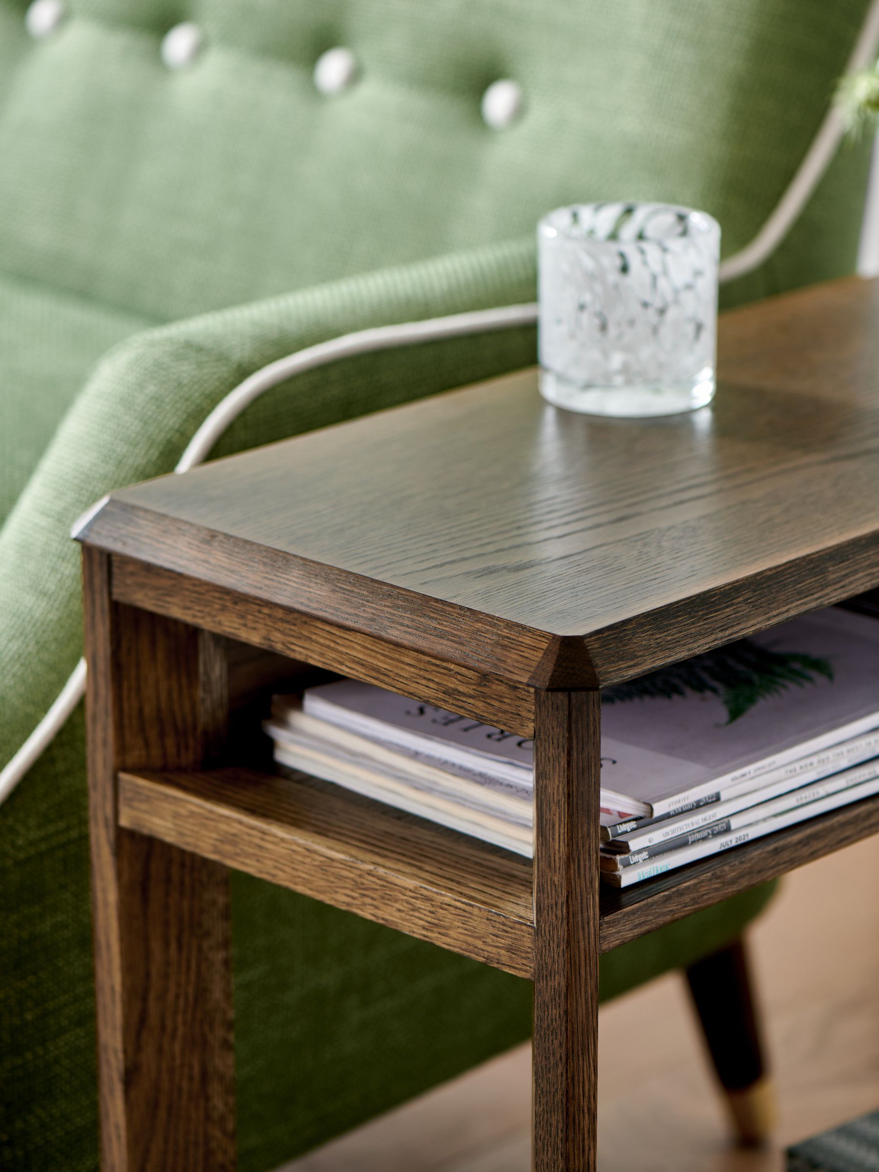 Buy Nina Campbell Dark Oak Tedworth Sofa Side Table from the Next UK ...