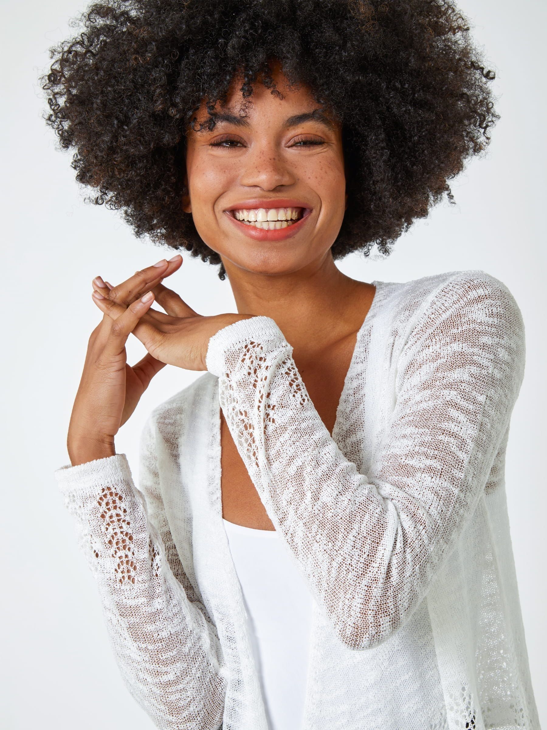 Buy Roman White Lightweight Knitted Shrug from the Next UK online shop
