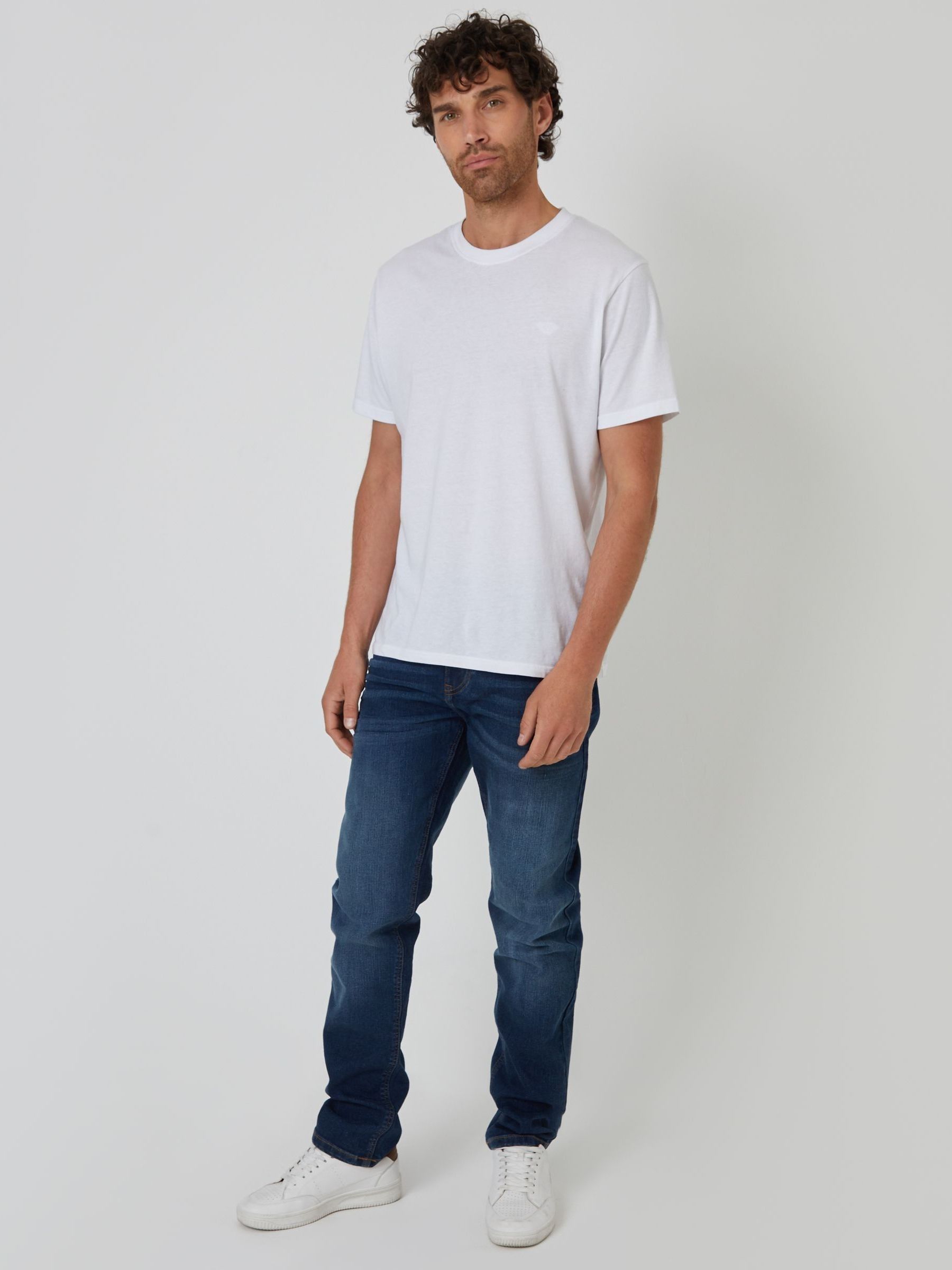 Buy Threadbare Midnight Blue Straight Fit Jeans With Stretch from the ...