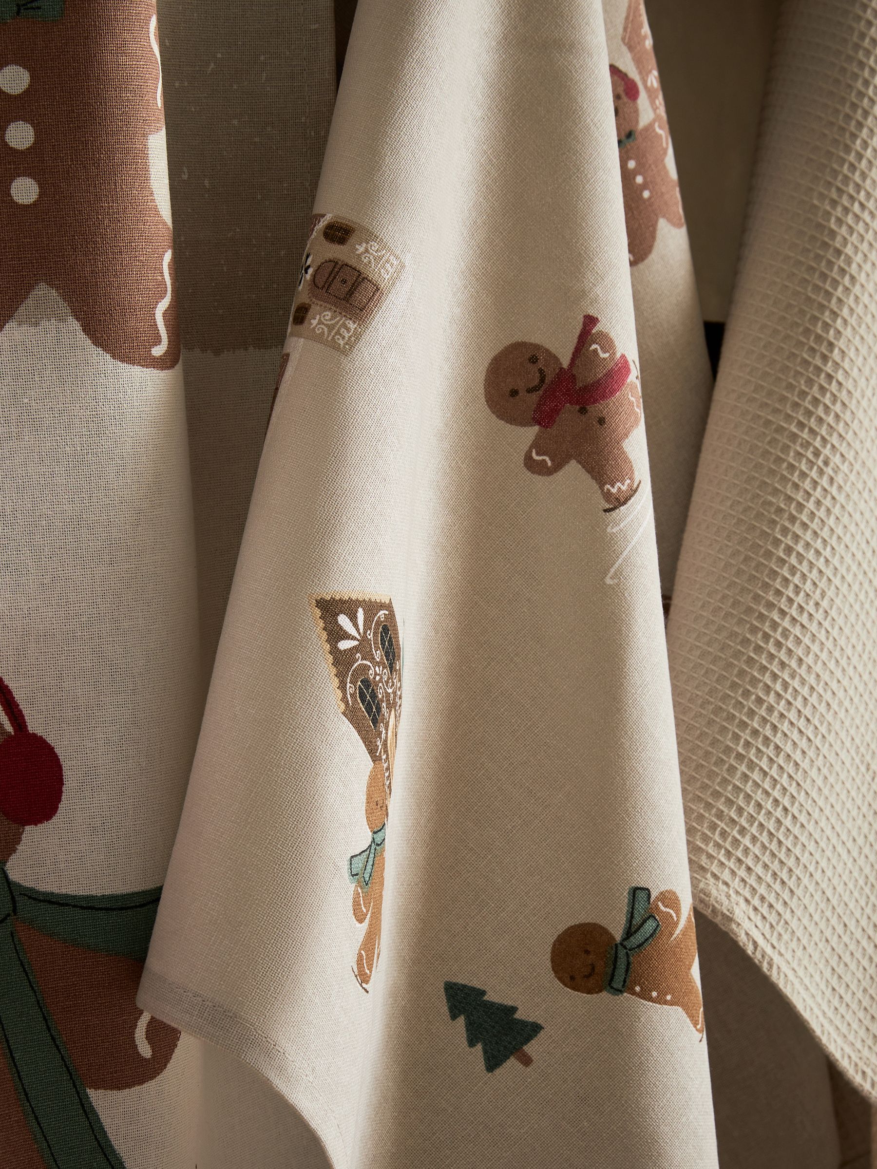 Buy Set of 3 Natural Gingerbread Tea 100% Cotton Towels from the Next ...