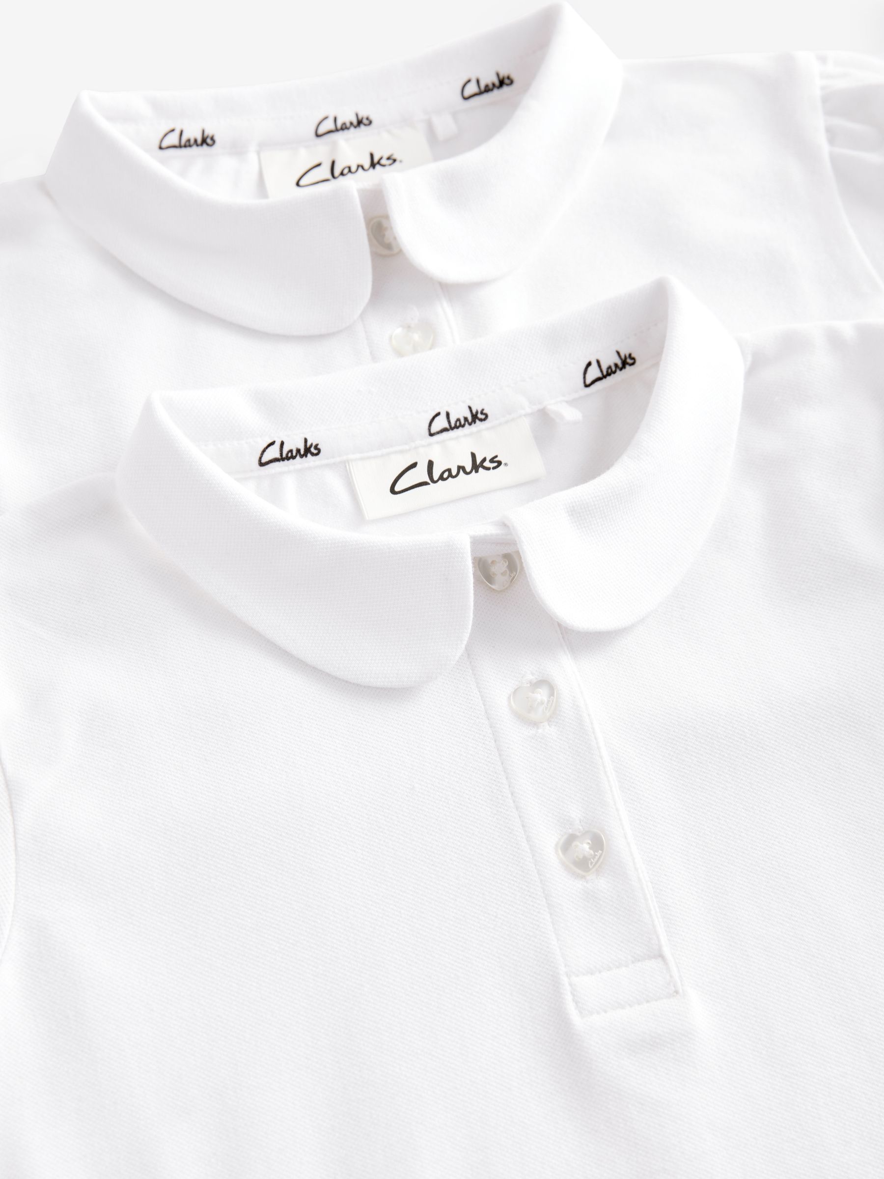 Buy Clarks White Clarks Girls Polo Shirts 2 Pack from the Next UK ...
