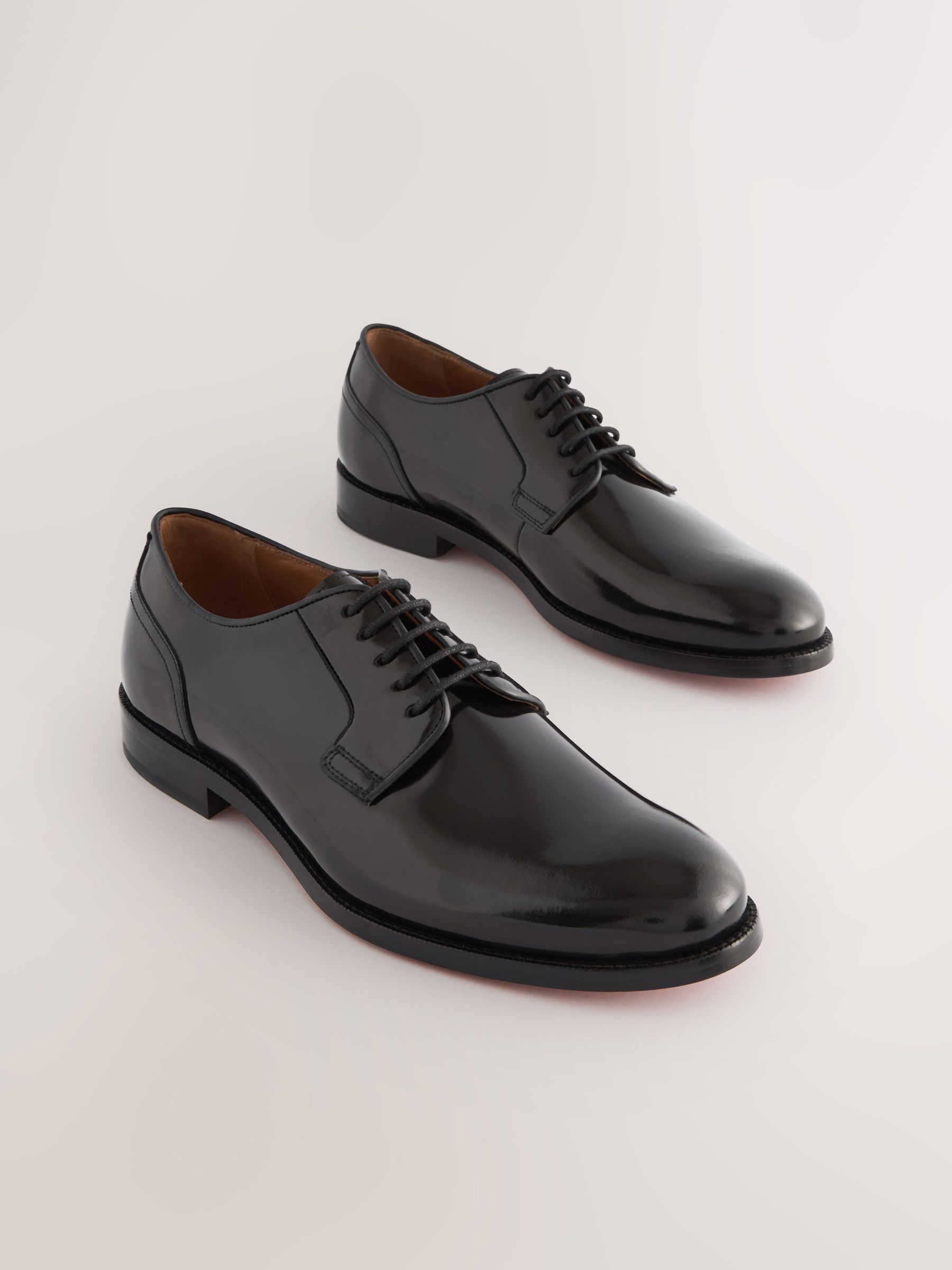 Buy Black Standard Fit Signature Leather Sole Derby Shoes from the Next ...