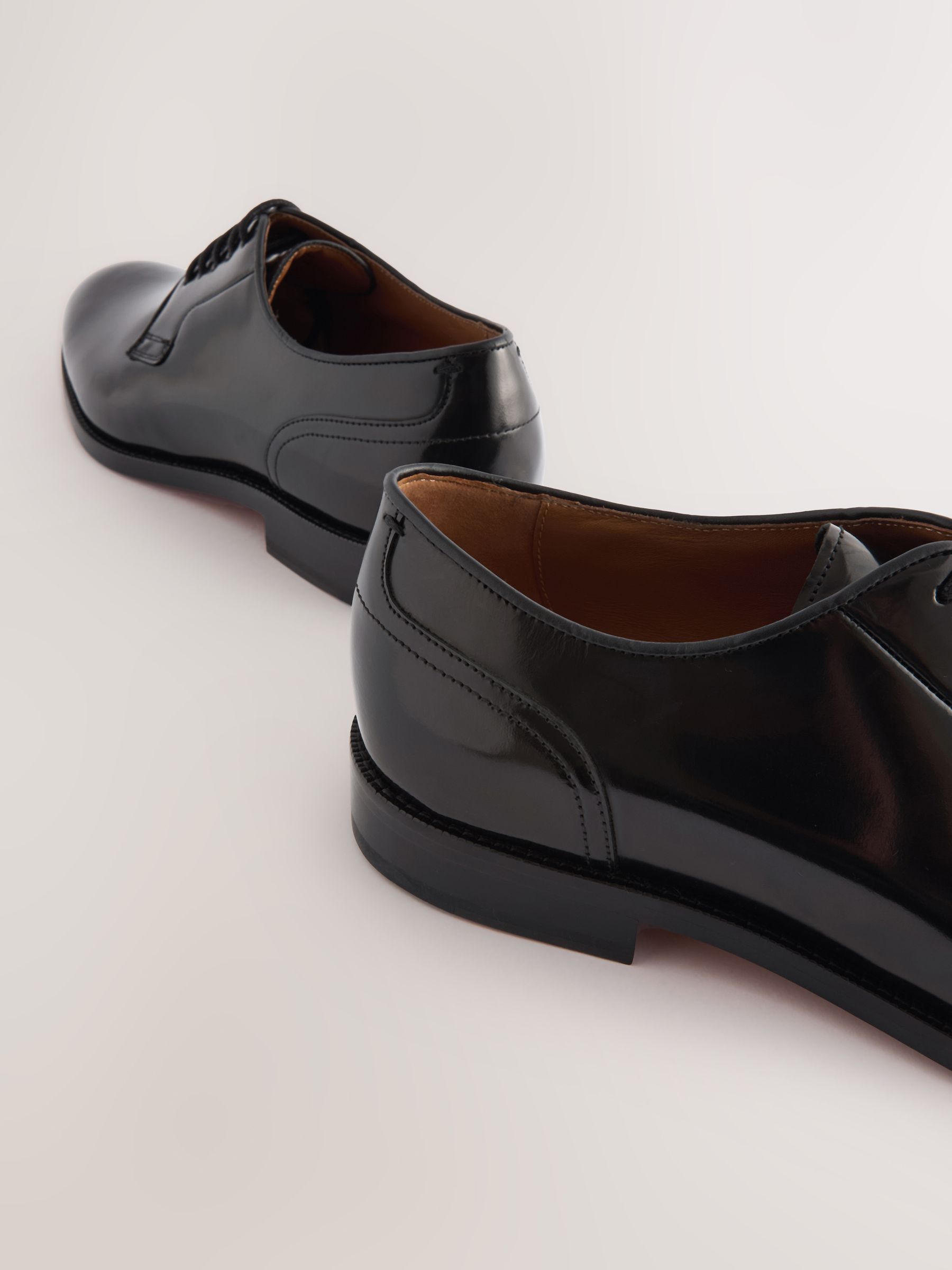 Buy Black Standard Fit Signature Leather Sole Derby Shoes from the Next ...