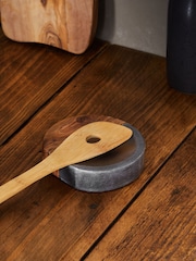 Buy Natural and Black Wood and Marble Spoon Rest from the Next UK ...