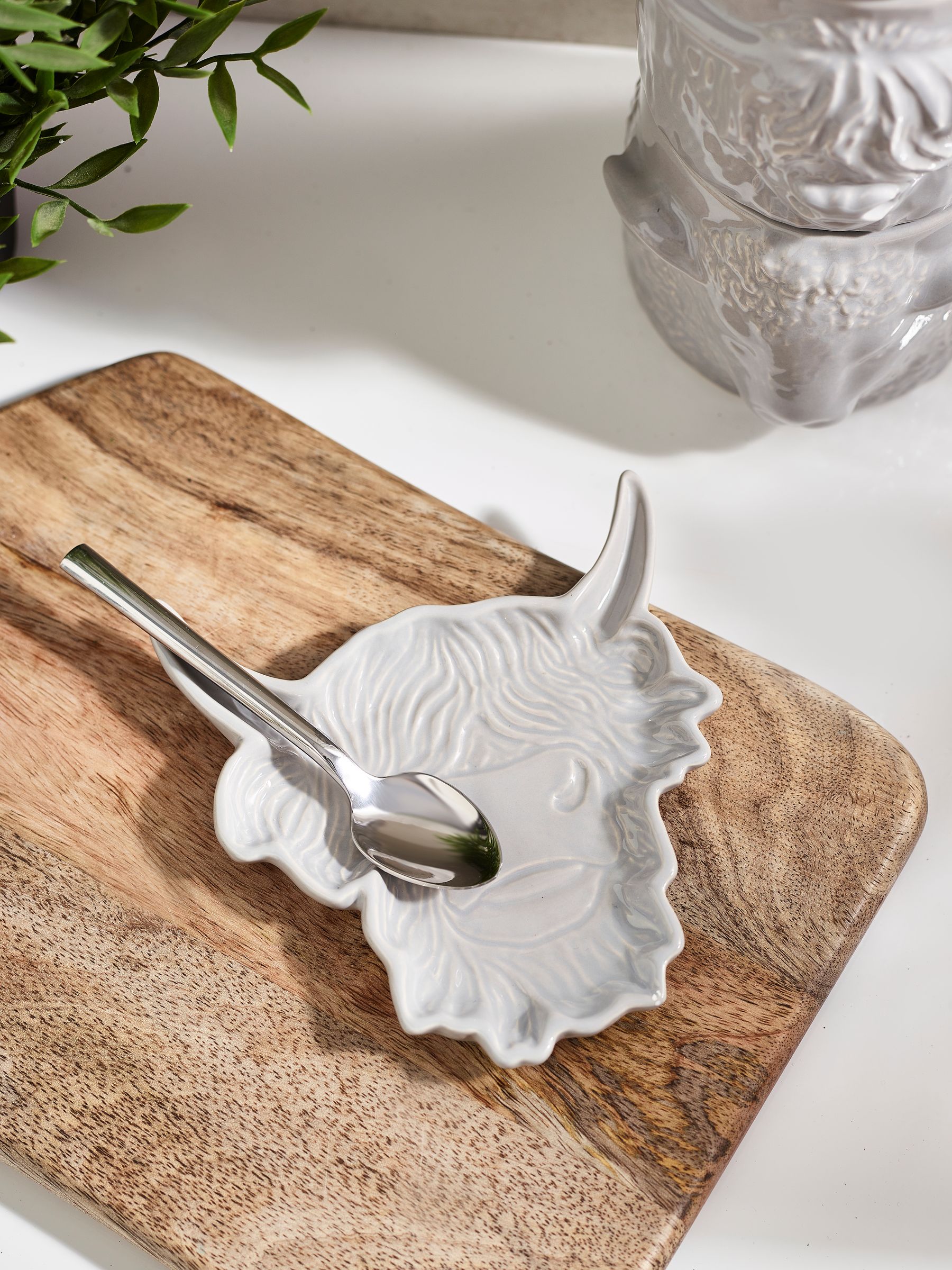 Buy Grey Hamish The Highland Cow Spoon Rest from the Next UK online shop