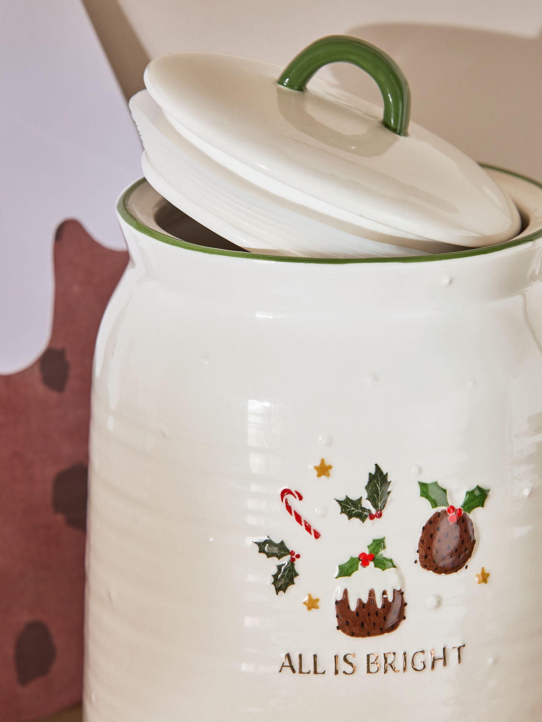 Buy White Christmas Pudding Biscuit Jar from the Next UK online shop