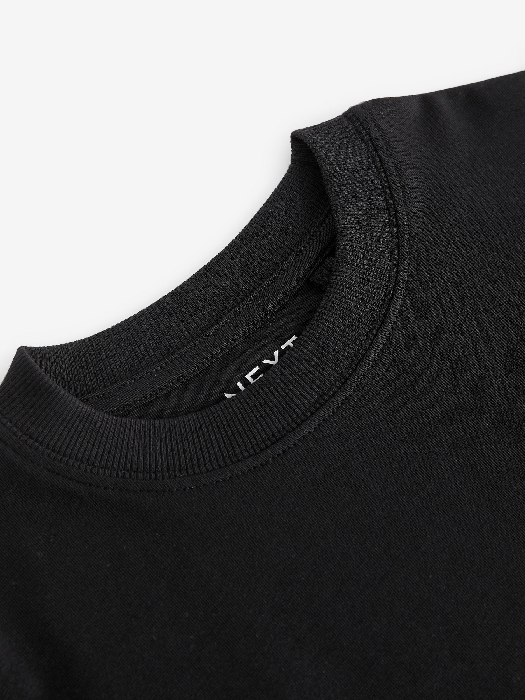 Buy Black Oversized Fit Short Sleeve T-Shirt (3-16yrs) from Next Saudi ...