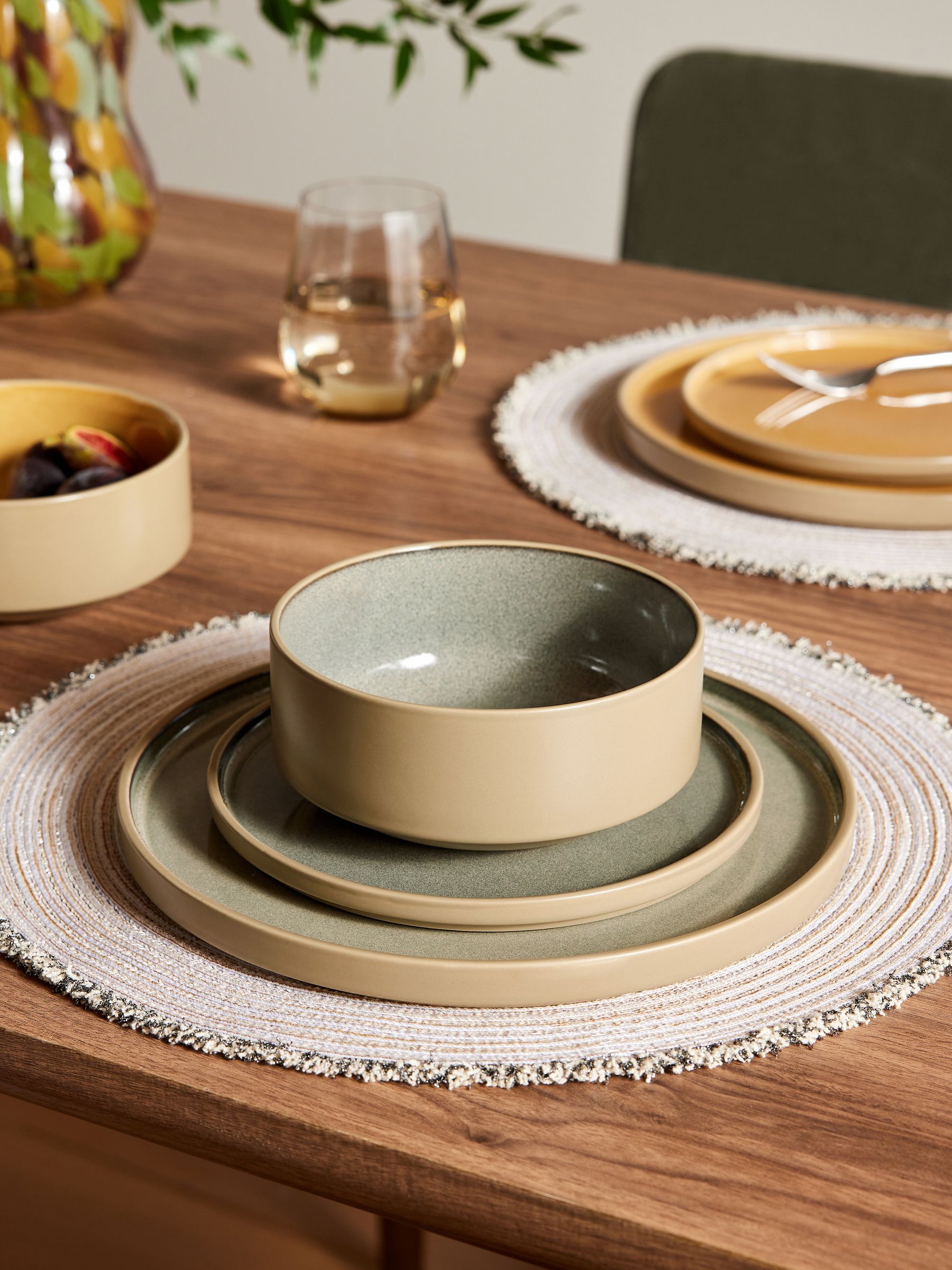 Buy 12 Piece Grey Joni Reactive Glaze Dinner Set from the Next UK ...