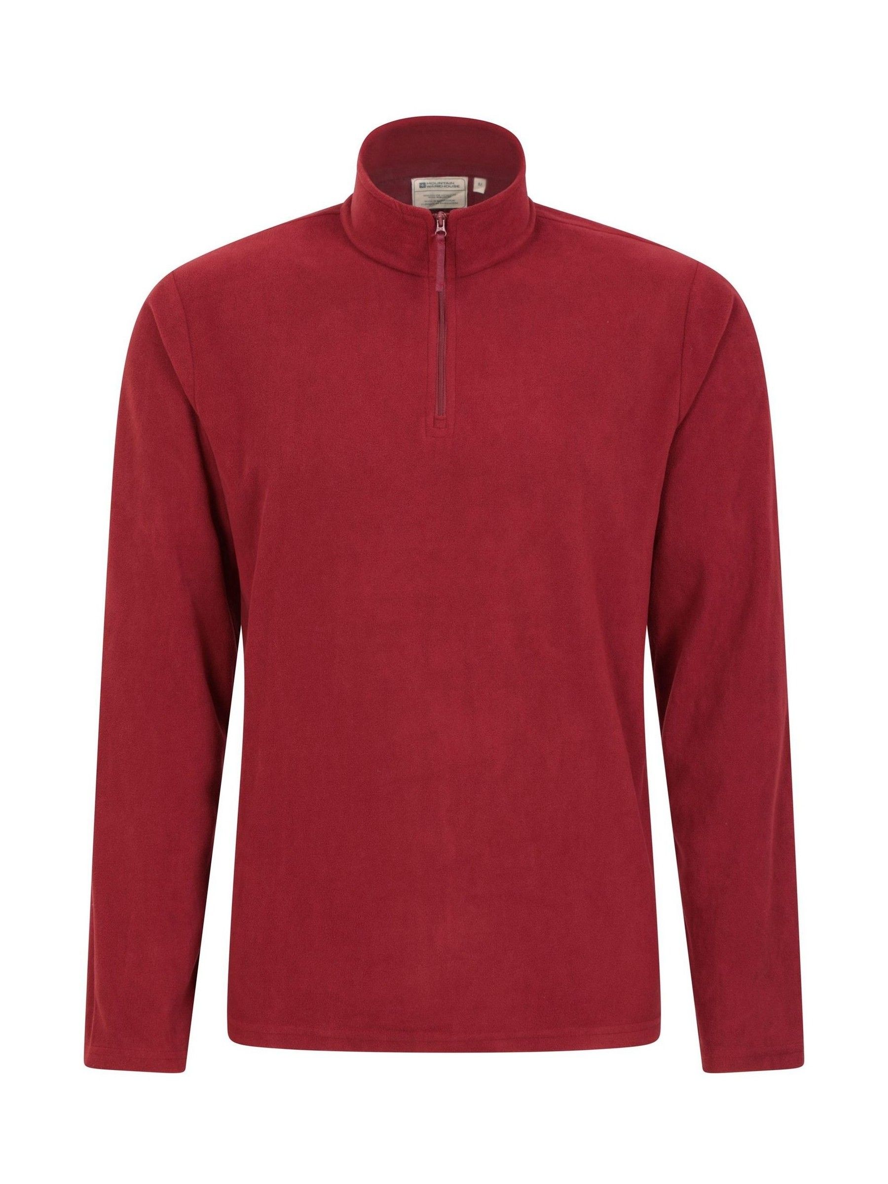 Buy Mountain Warehouse Red Mens Camber II Half Zip Quick Drying Fleece ...