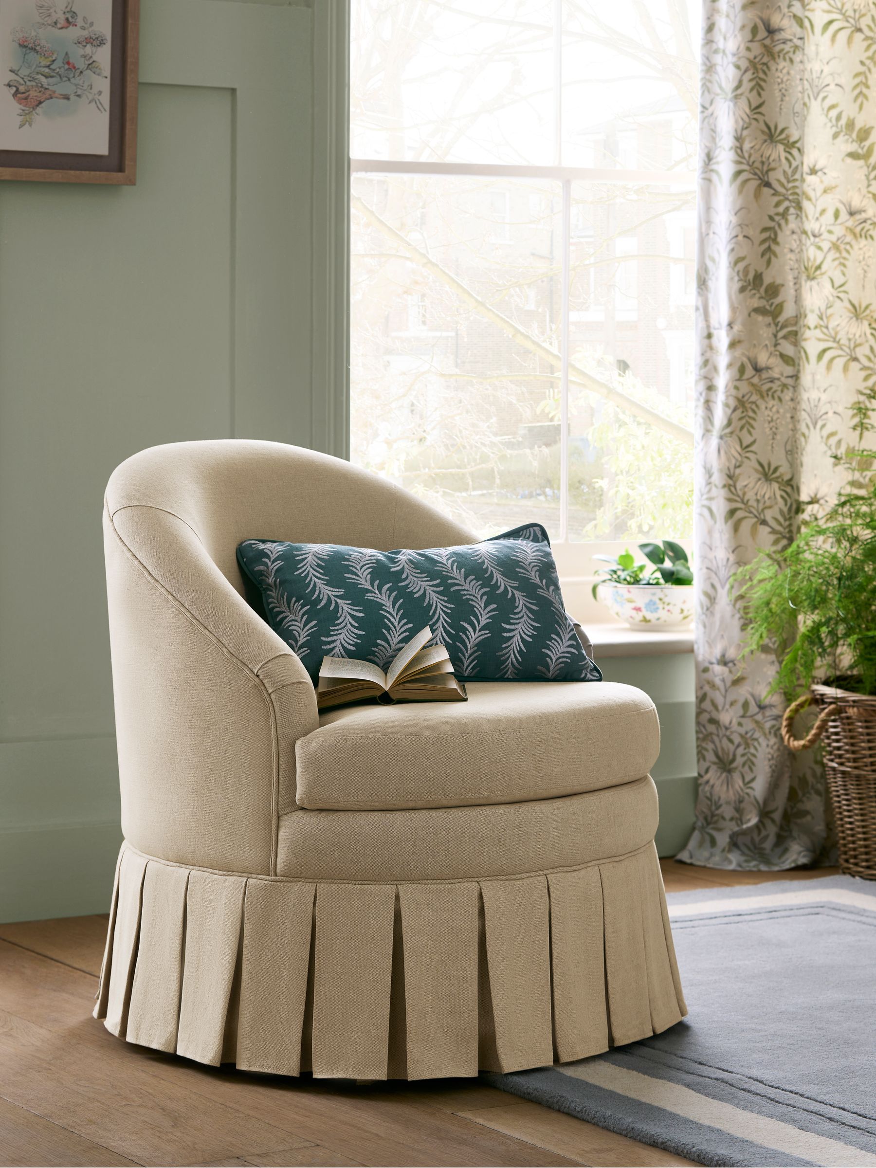 Laura Ashley Launton Natural Fifield Accent Chair Laura Ashley