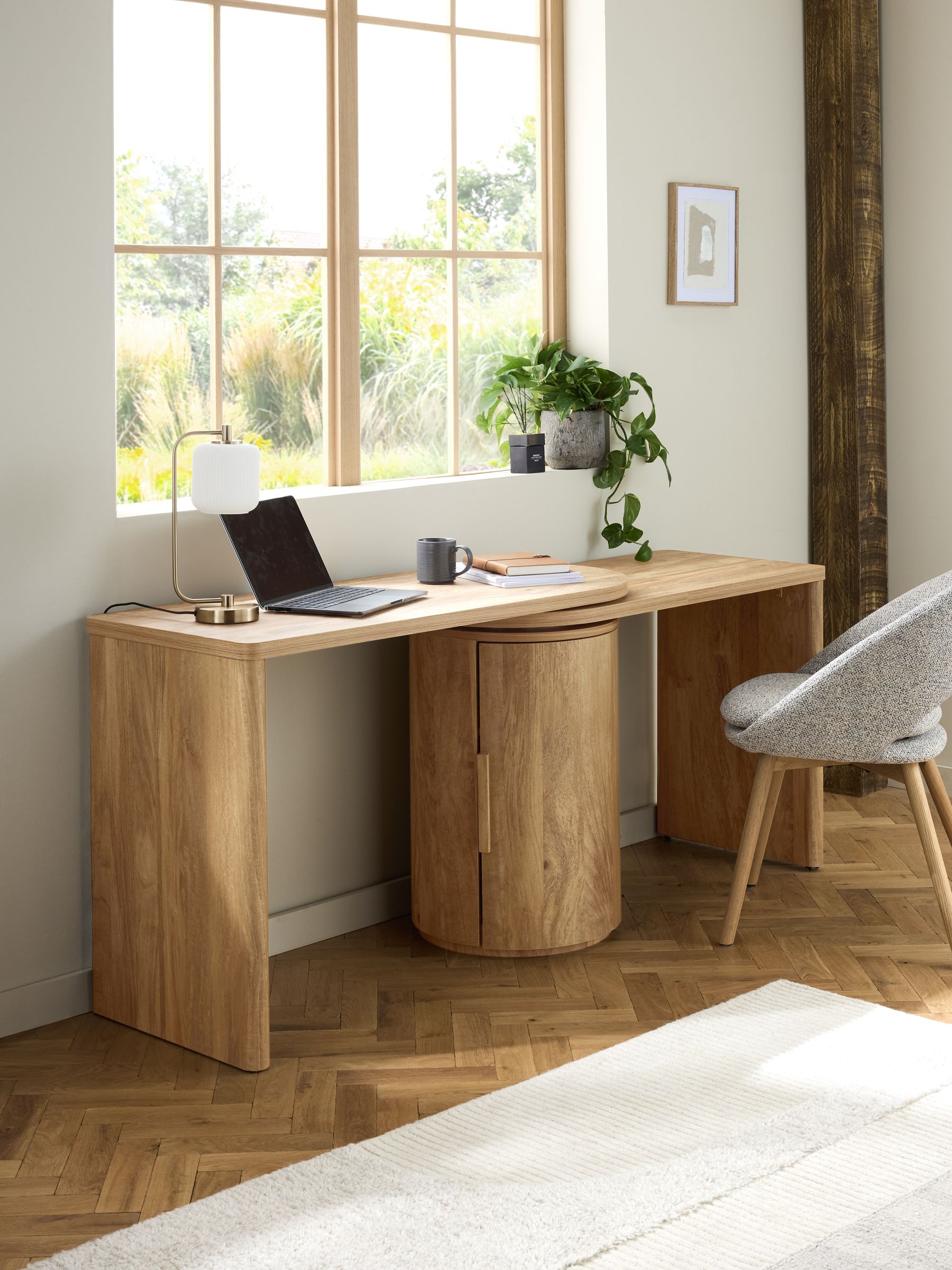Buy Natural Arches Swivel Desk from the Next UK online shop