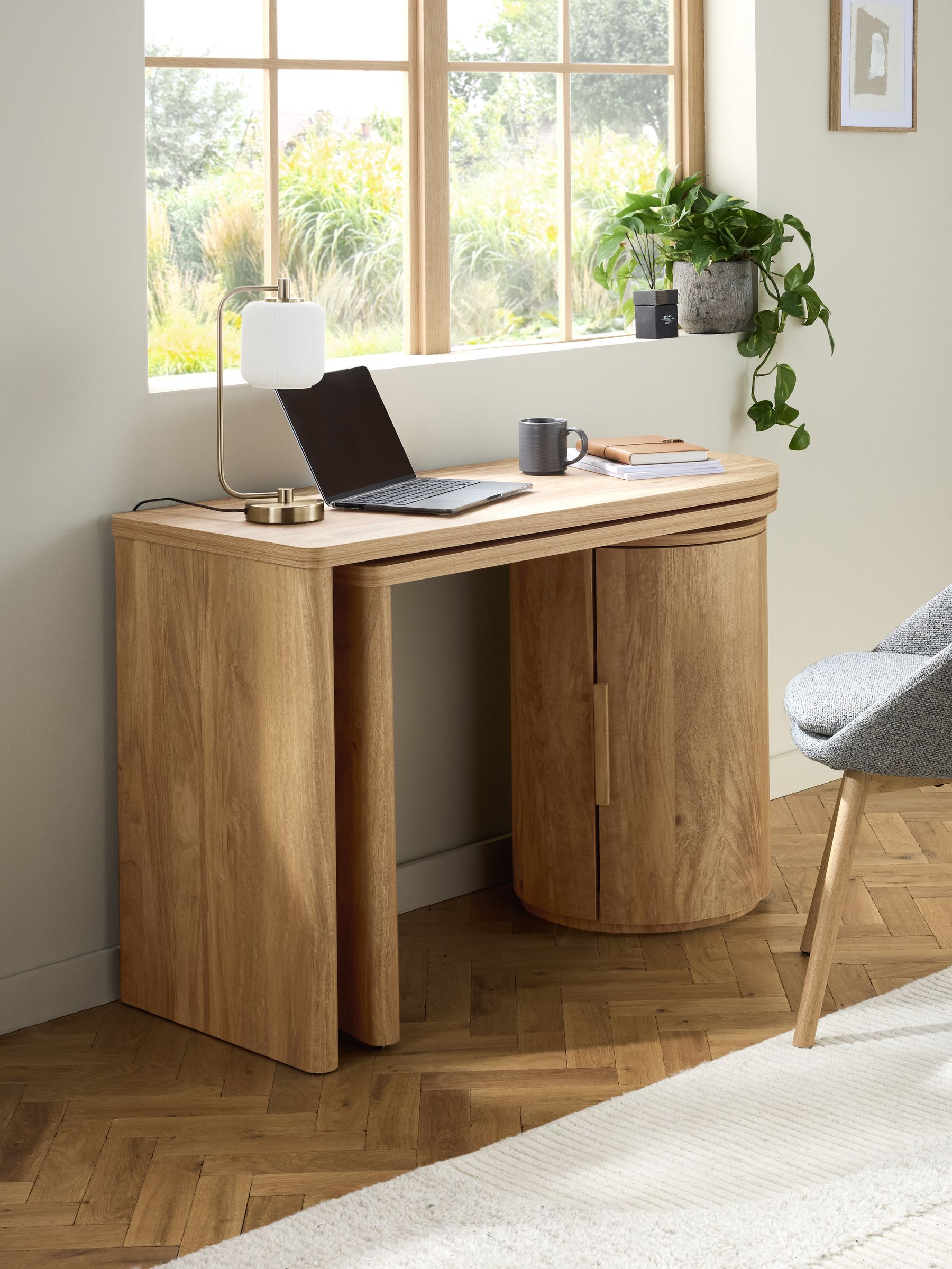 Buy Natural Arches Swivel Desk from the Next UK online shop
