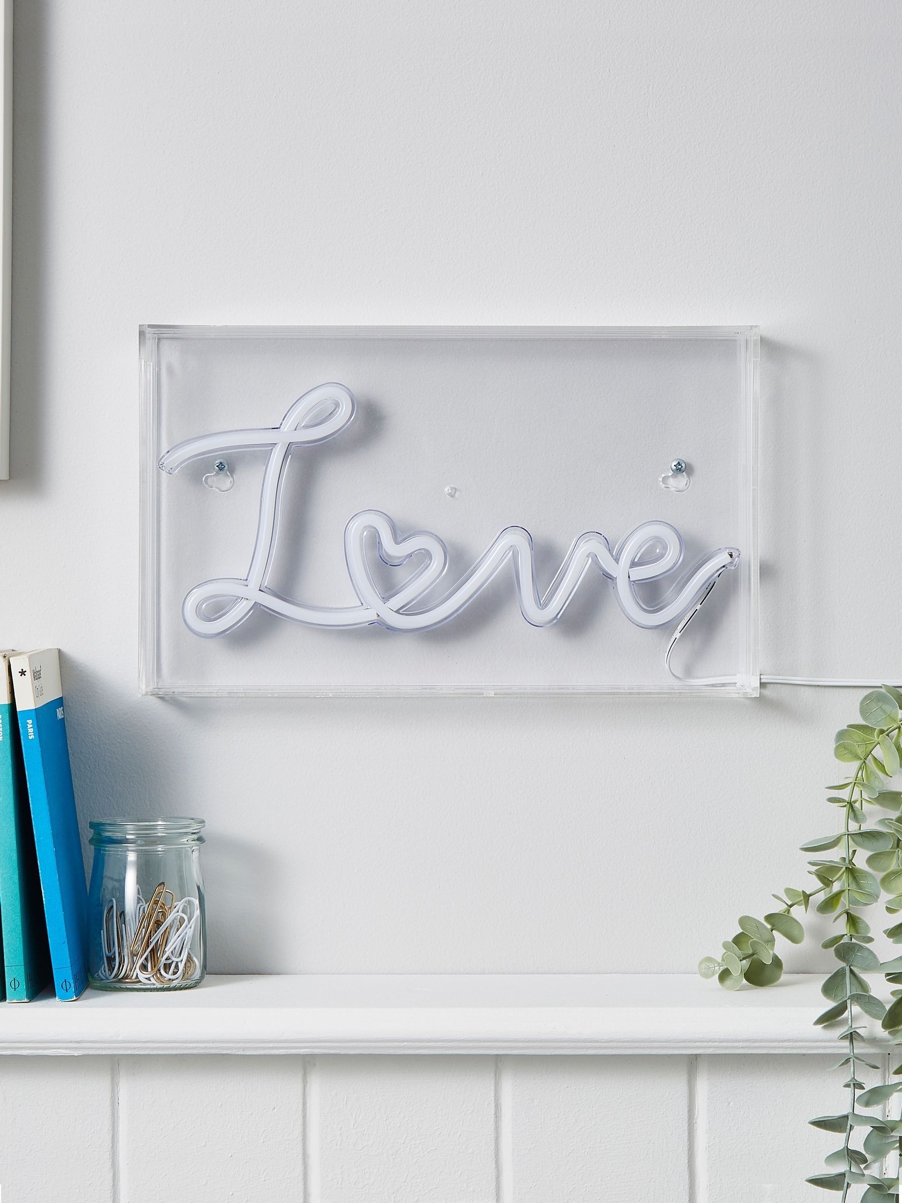 Buy glow Pink LED Love Light Box from the Next UK online shop