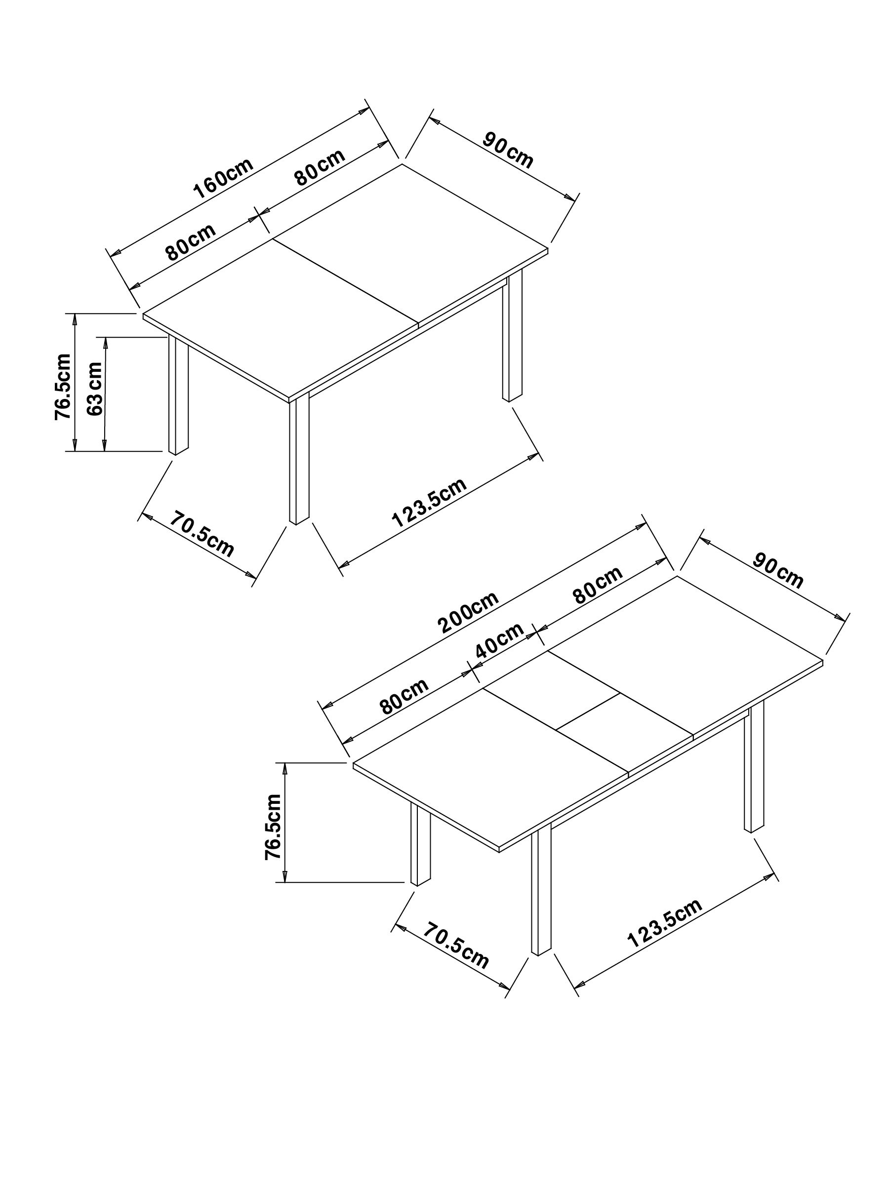Buy Dark Bronx Oak Effect Rectangle 6 to 8 Seater Extending Dining ...