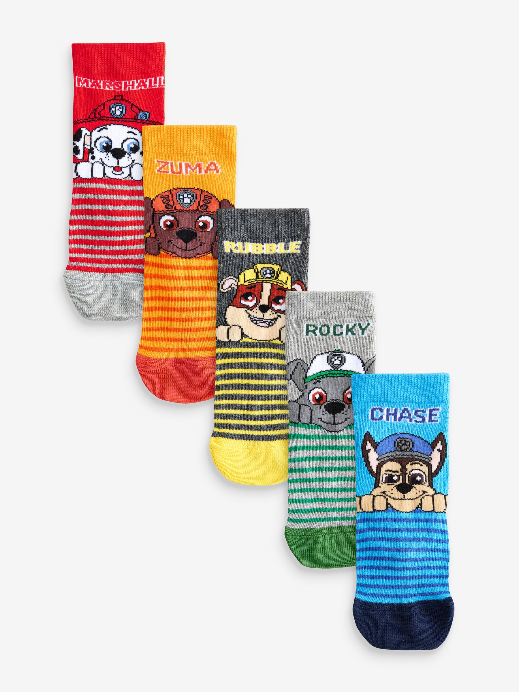 Buy PAW Patrol Character Cotton Rich Socks 5 Pack from the Next UK ...