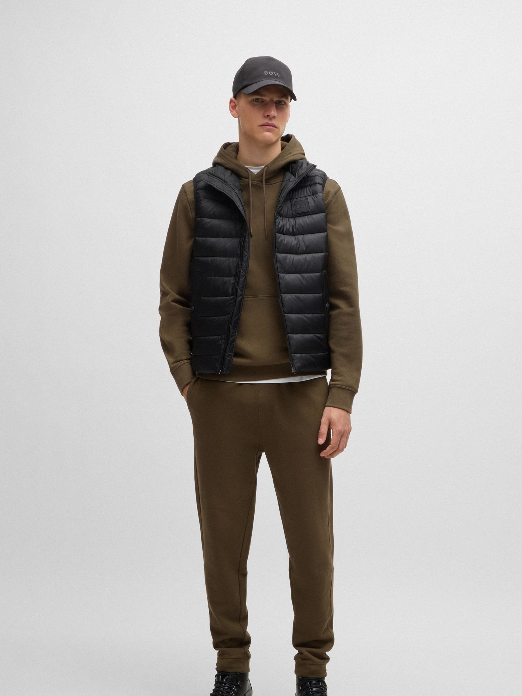 Buy BOSS Green Logo Patch Terry 100% Cotton Hoodie from the Next UK ...