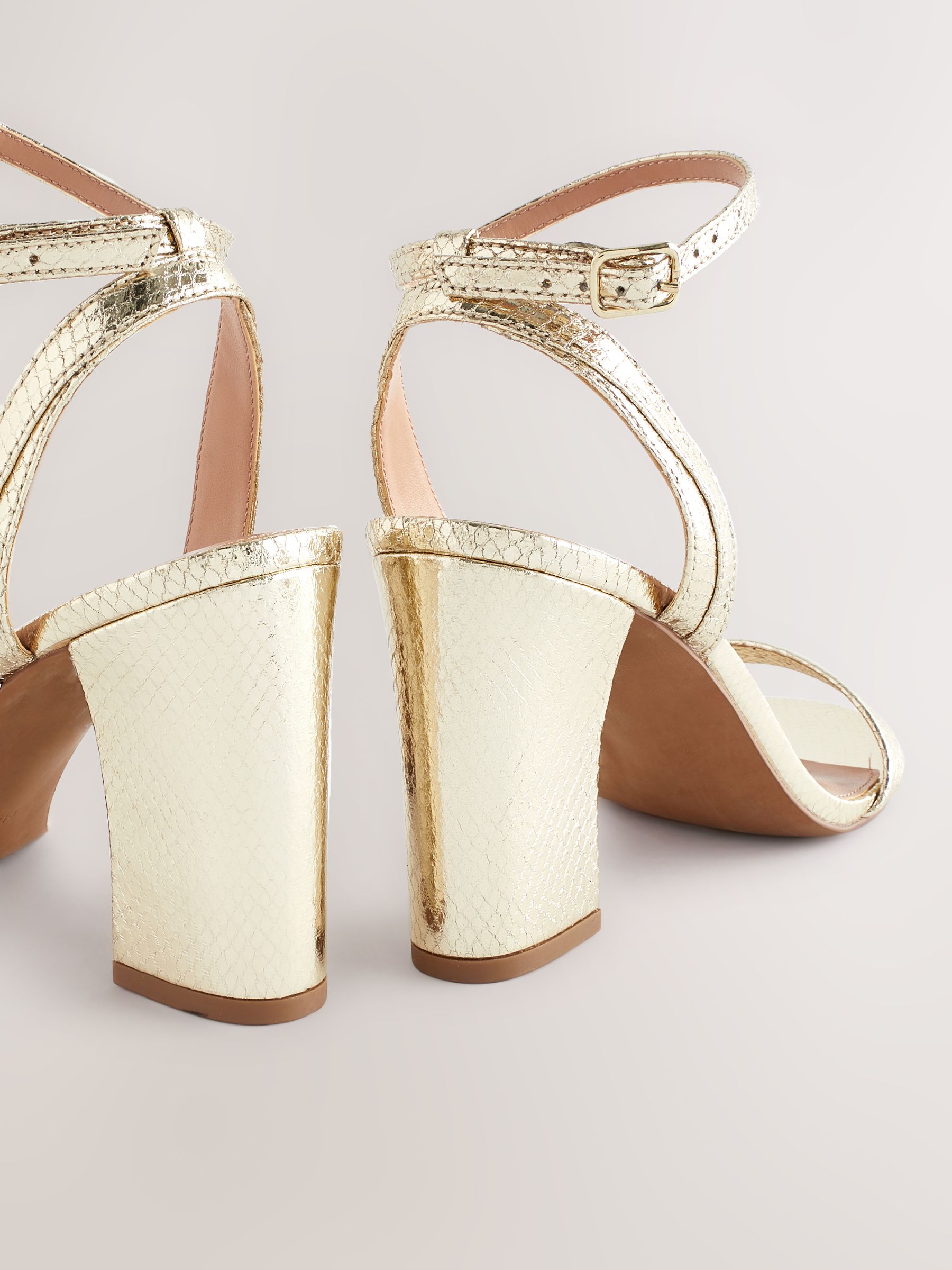 Buy Gold Standard/Wide Fit Block Heel Sandals from the Next UK online shop