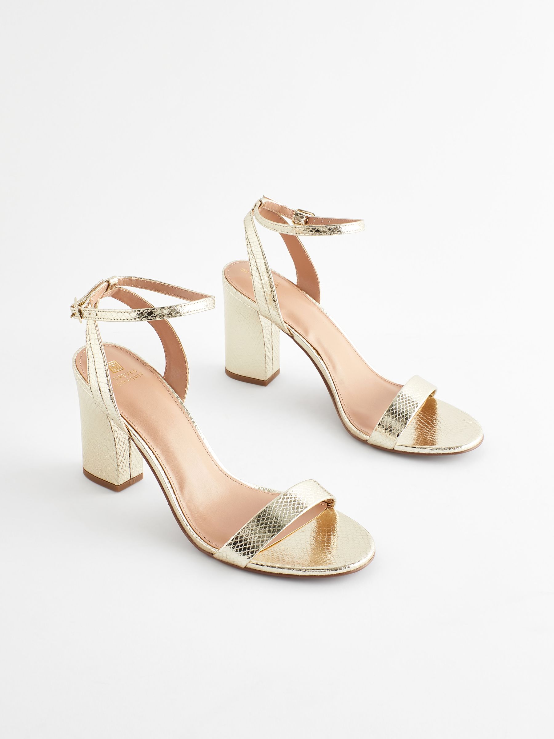 Buy Gold Standard/Wide Fit Block Heel Sandals from the Next UK online shop