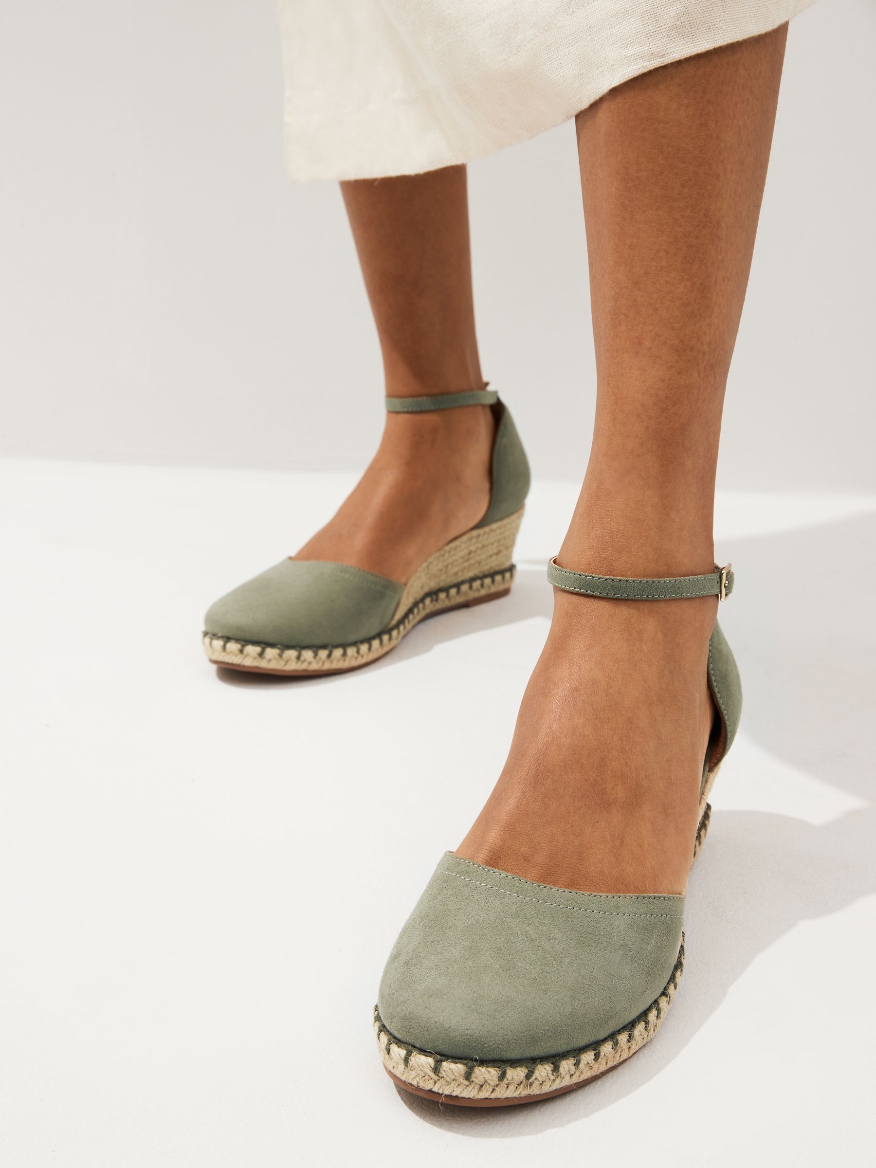 Buy Green Standard/Wide Fit Forever Comfort® Closed Toe Wedges from the ...