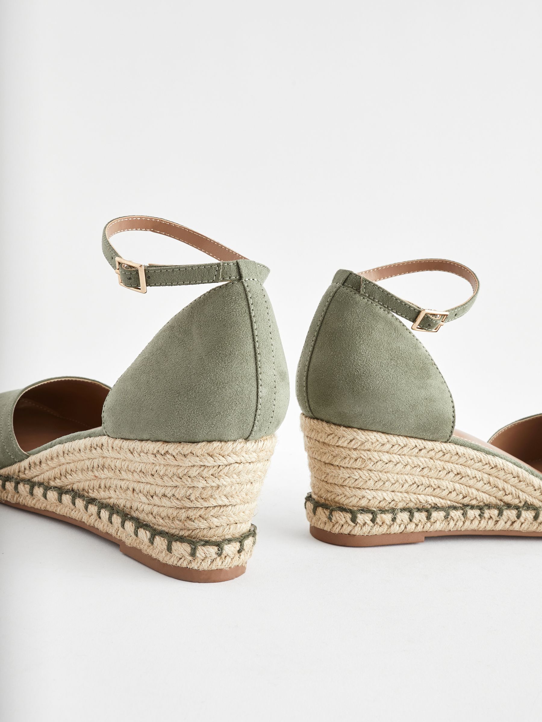 Buy Green Standard/Wide Fit Forever Comfort® Closed Toe Wedges from the ...