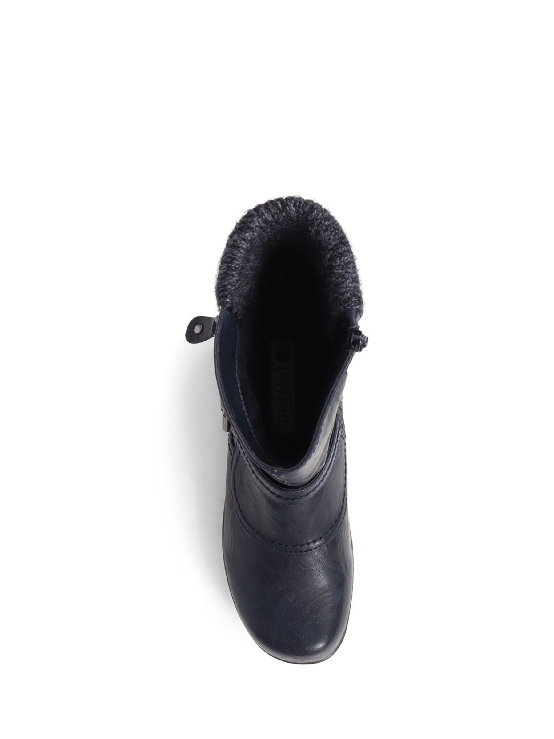 Buy Pavers Blue Knitted Cuff Buckle Slouch Mid-Calf Boots from Next Ireland