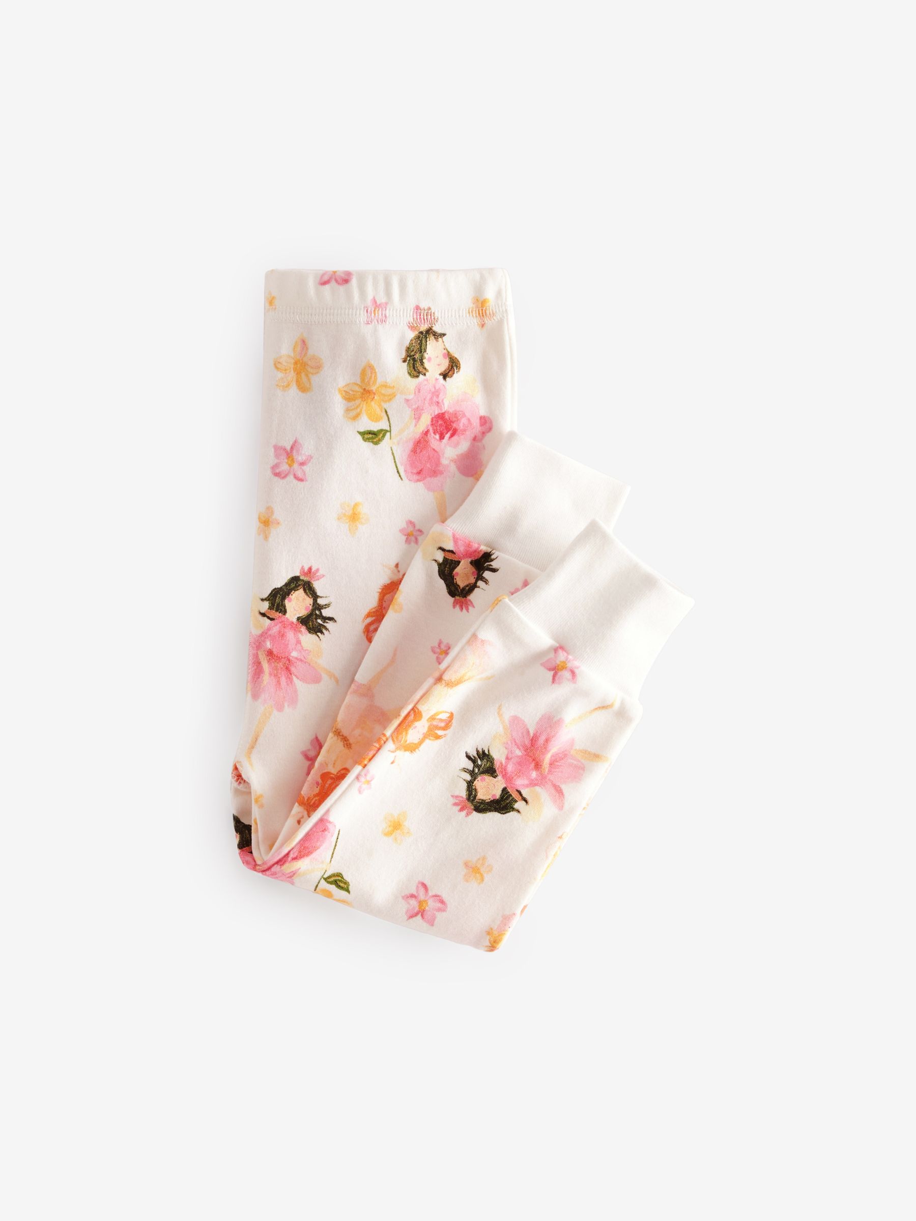 Buy Pink/Cream Fairy Long Sleeve Snuggle Pyjamas 3 Pack (9mths-16yrs ...