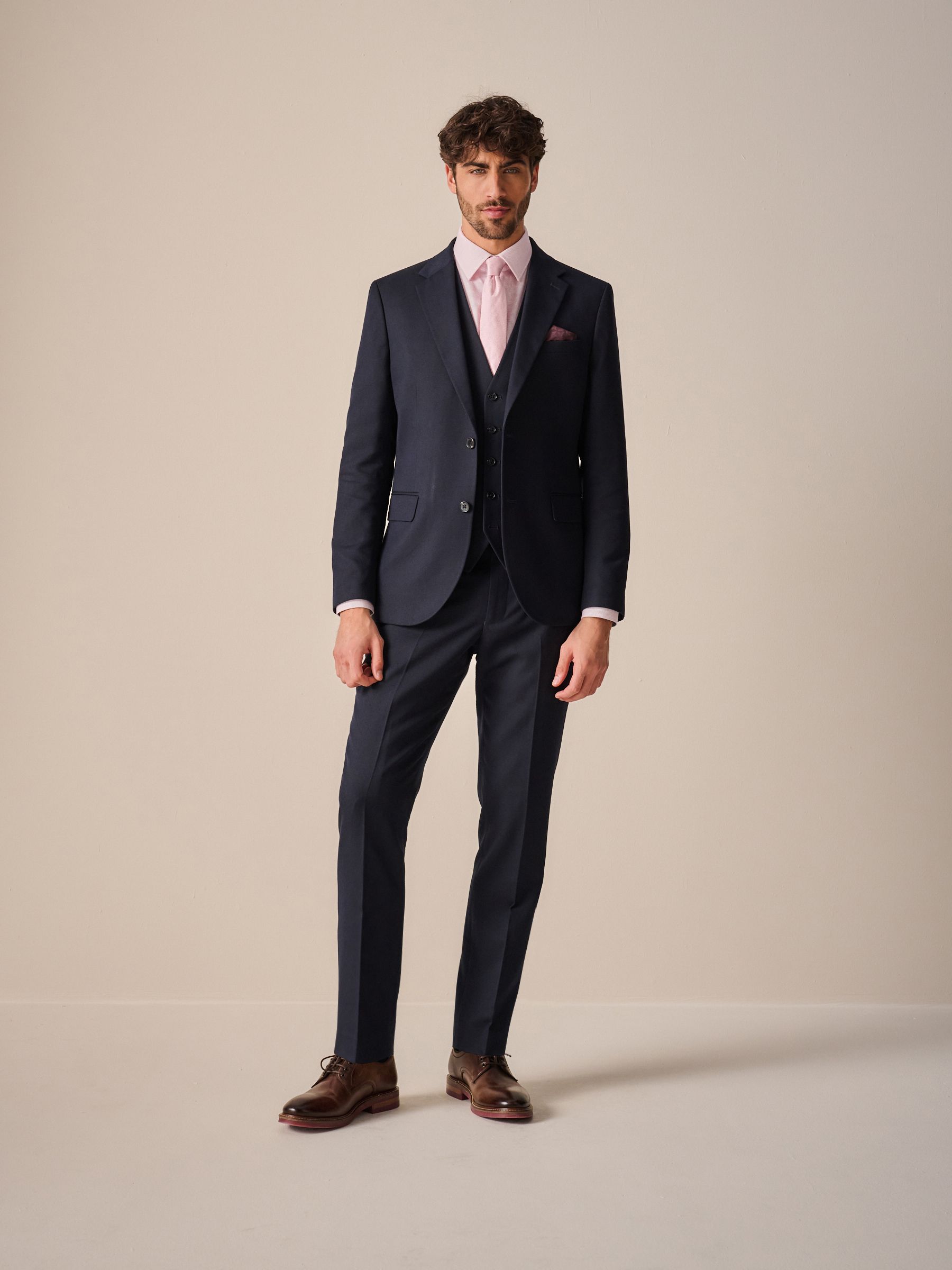 Buy Navy Blue Slim Fit Textured Suit Jacket from the Next UK online shop