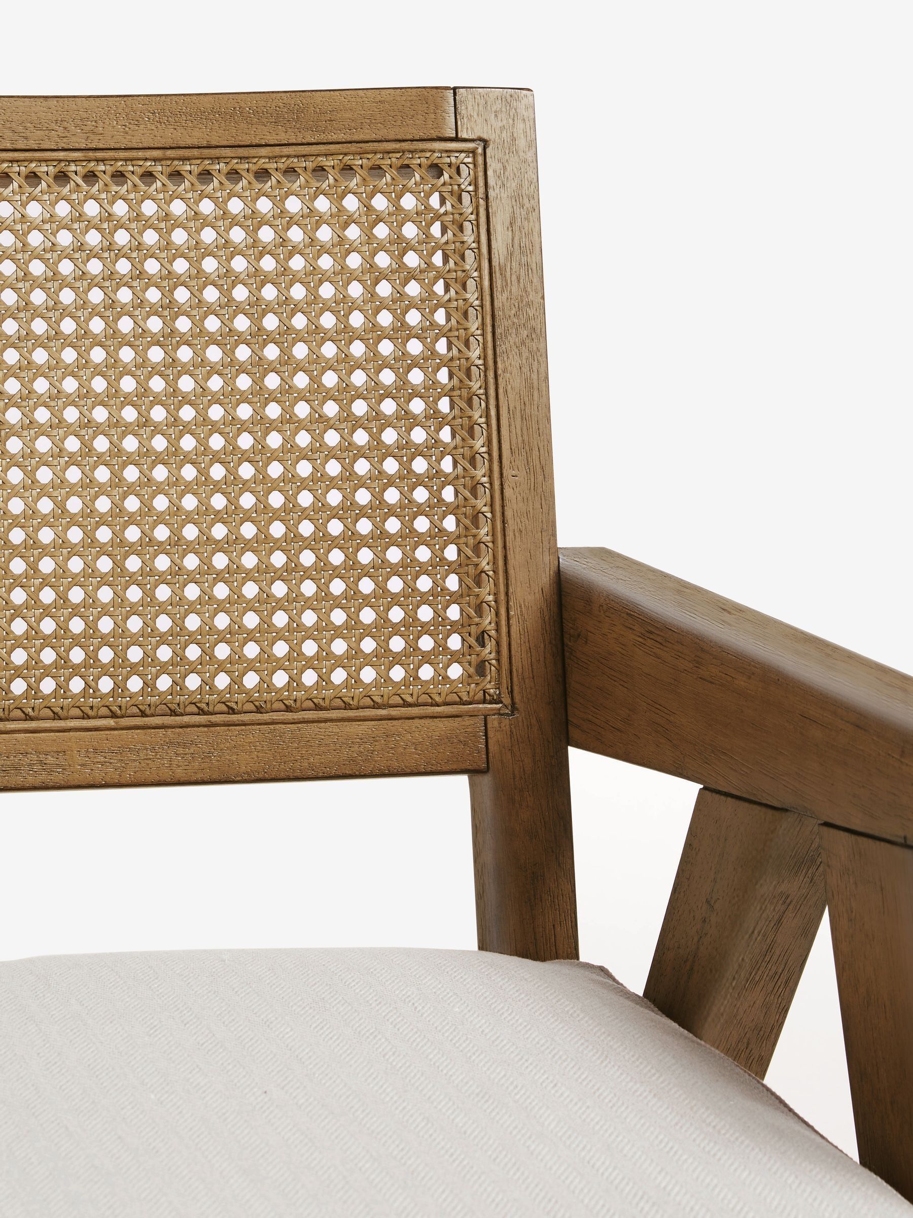Buy Bronx Frame, Contemporary Tweed Linen Natural Abel Wooden Rattan ...