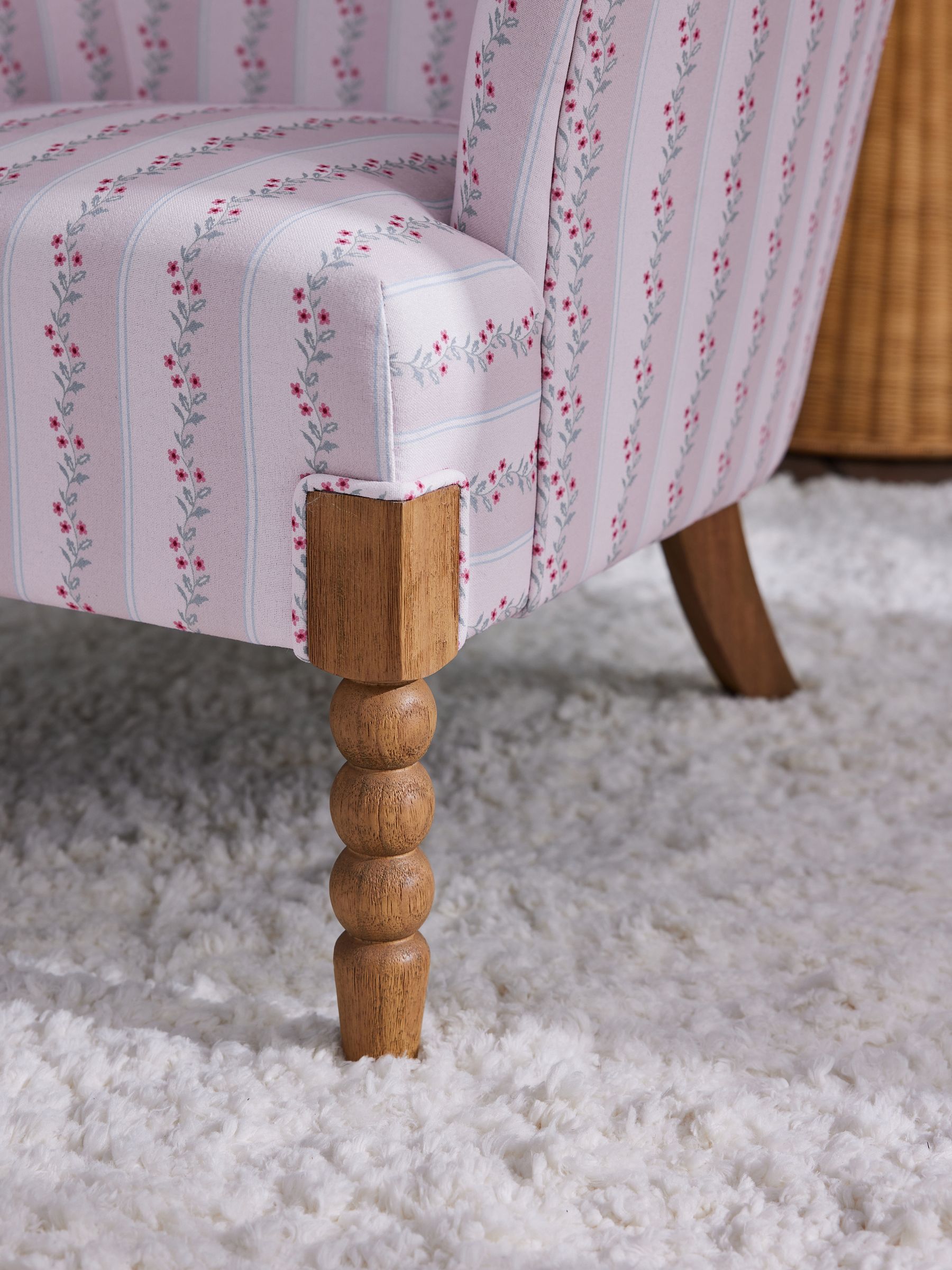 Buy Cath Kidston Ticking Vine Cream Chair Rodeo Accent Chair from the ...