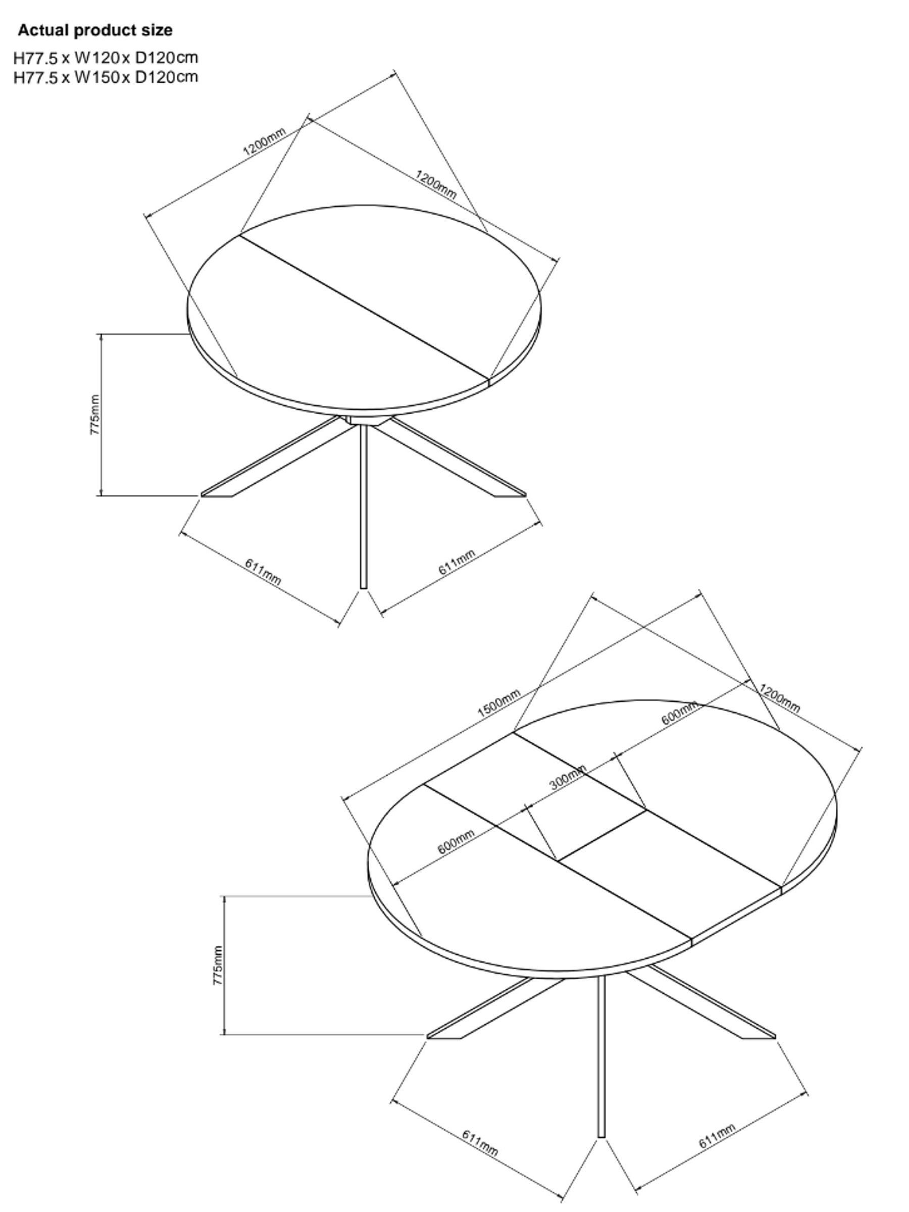 Buy Dark Bronx 4 to 6 Seater Extending Round Dining Table from the Next ...