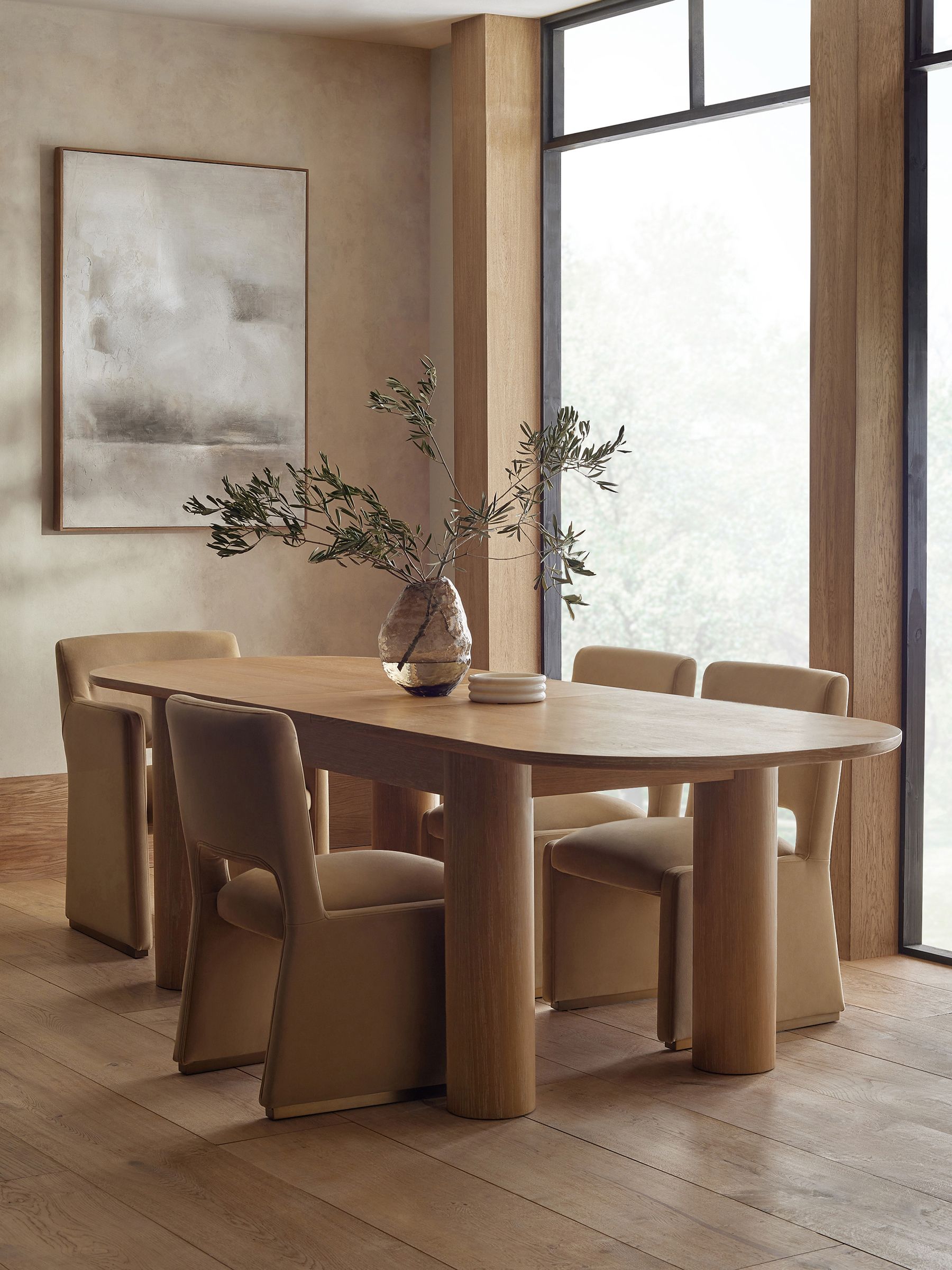 Buy N. Premium Light Natural Aviano 6-8 Seater Extending Dining Table ...