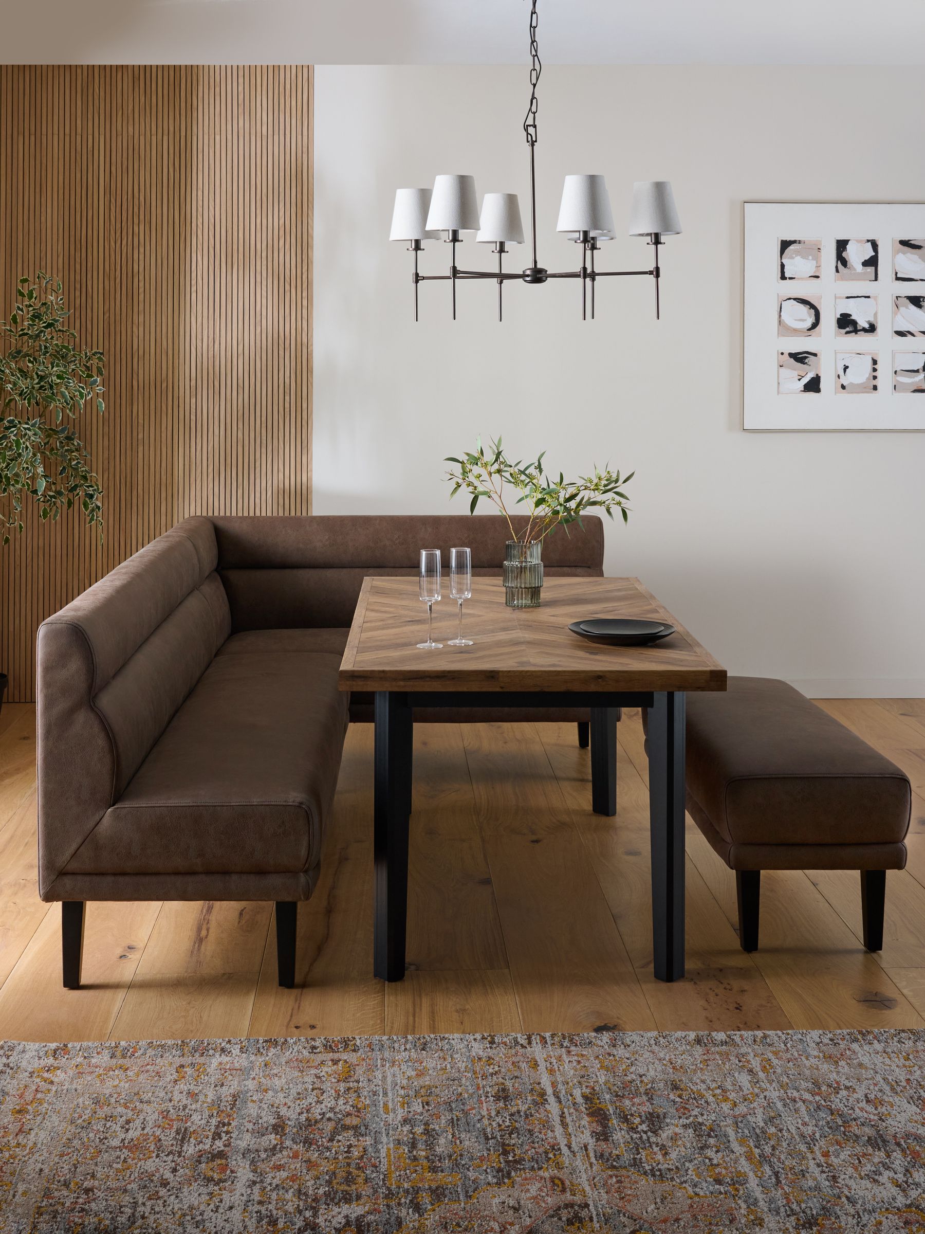 bench dining room corner