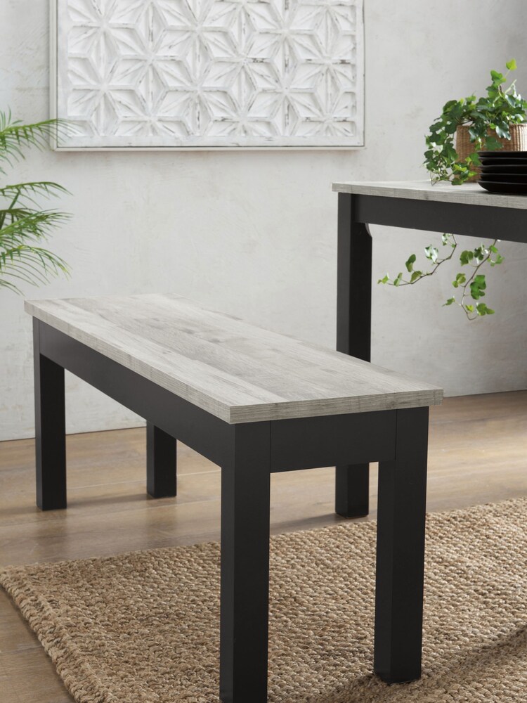 Buy Grey Bronx Oak Effect Bench from the Next UK online shop
