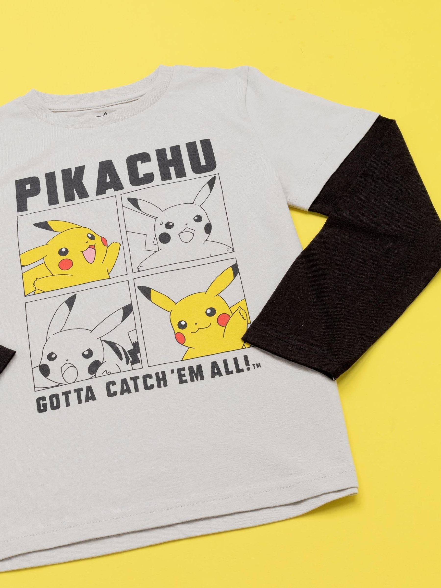Buy Vanilla Underground Grey Pokemon 100% Cotton Long-Sleeved Character ...