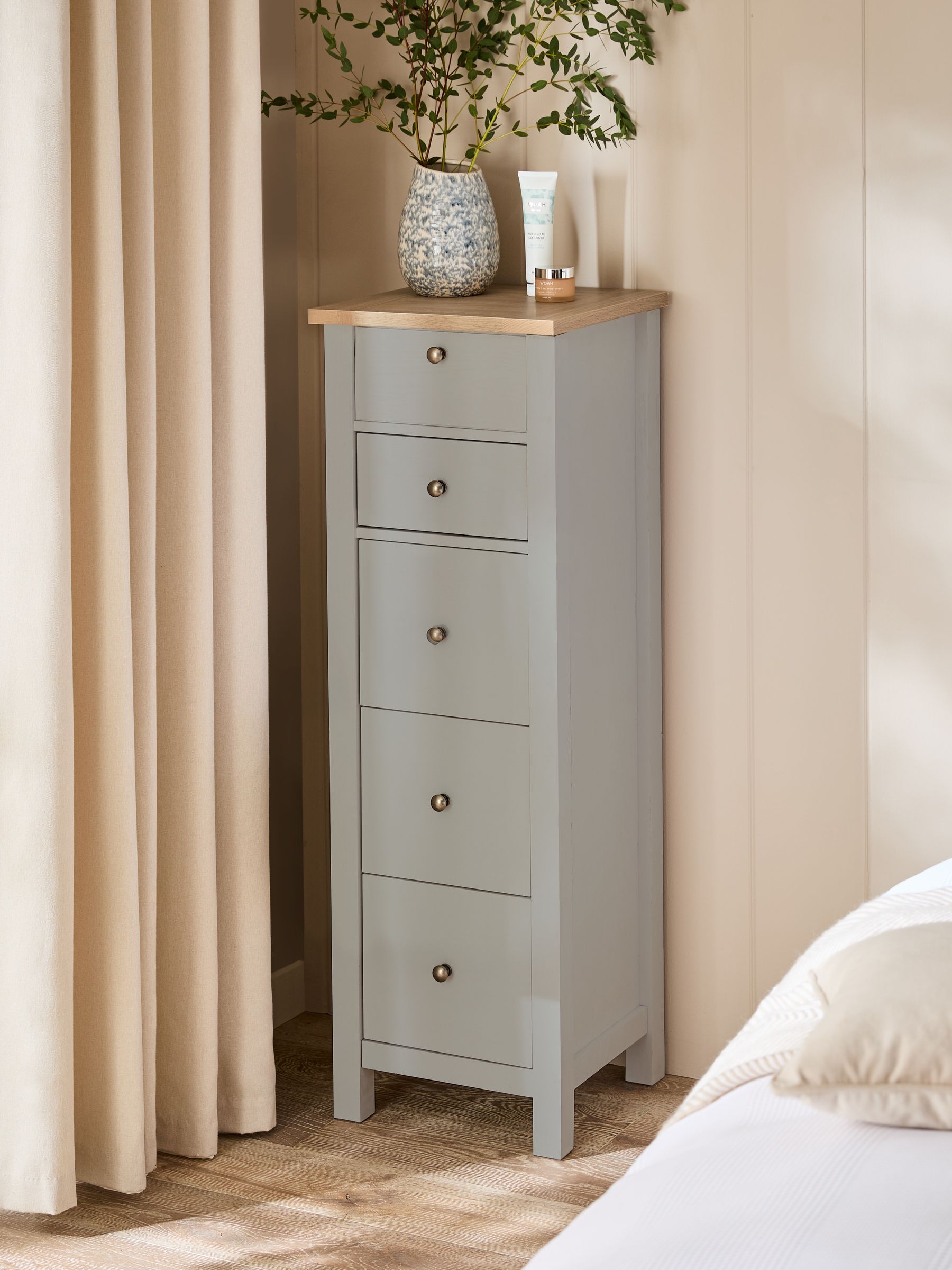 Buy Dove Grey Malvern Paint Effect Tall Chest of Drawers from the Next UK online shop