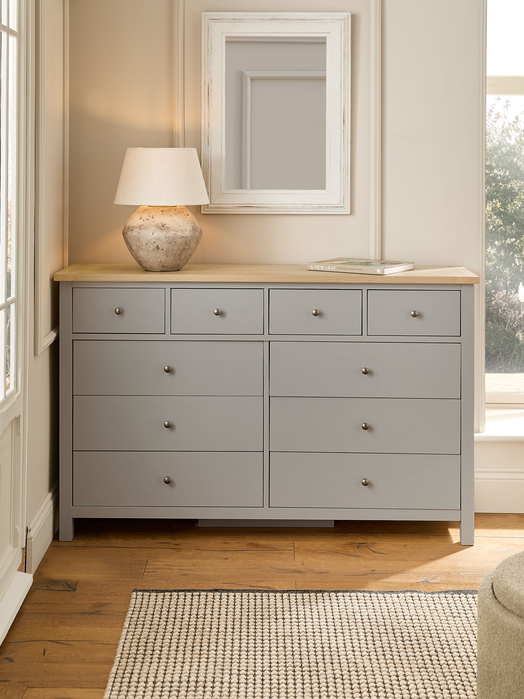 Buy Dove Grey Malvern Paint Effect 10 Drawer Chest of Drawers from the Next UK online shop