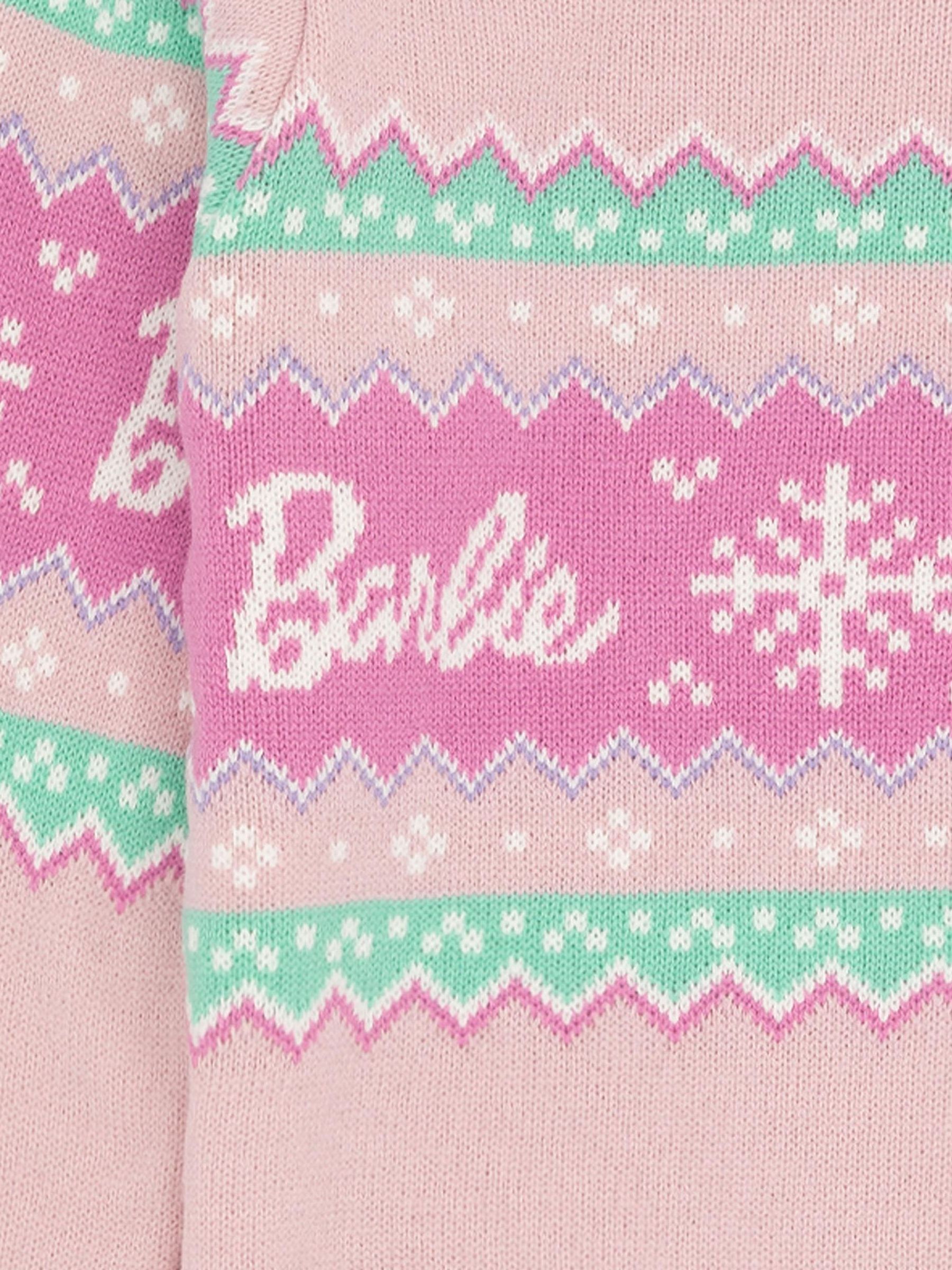 Buy Vanilla Underground Pink Barbie Kids Christmas Jumper from the Next ...