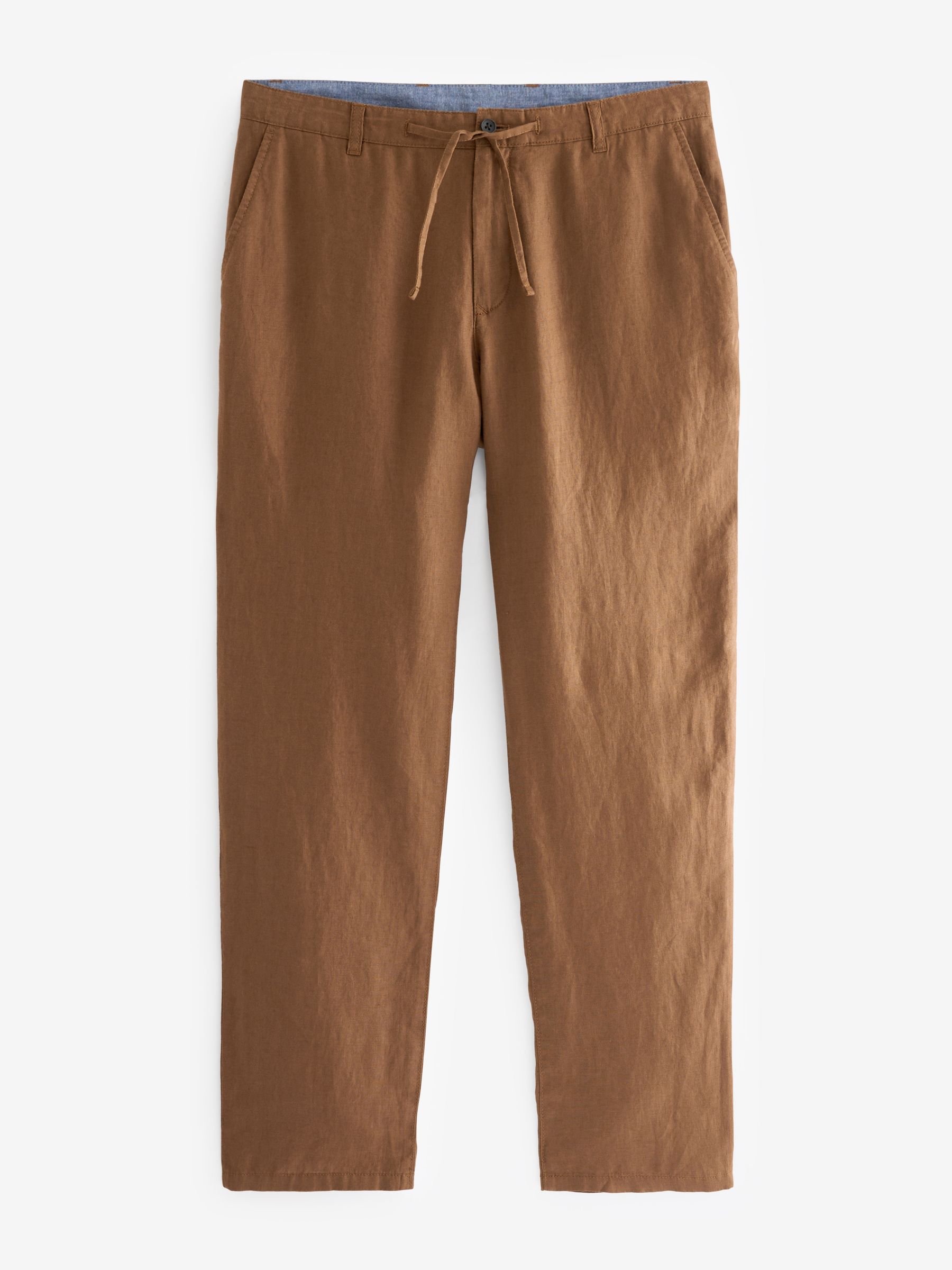 Buy Rust Brown 100% Linen Drawstring Trousers from the Next UK online shop