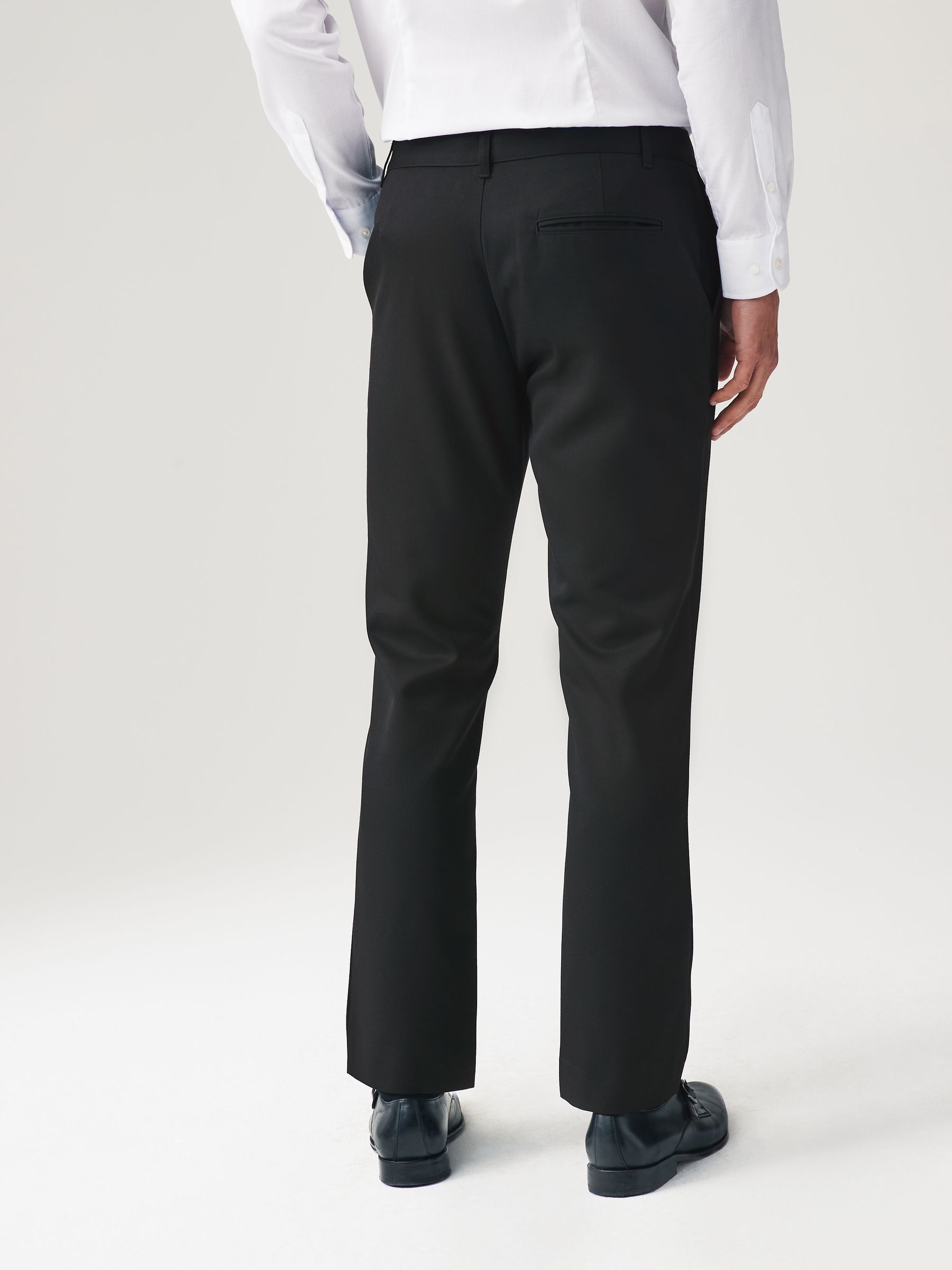 Buy Black Slim Fit Plain Front Smart Trousers 2 Pack from the Next UK ...