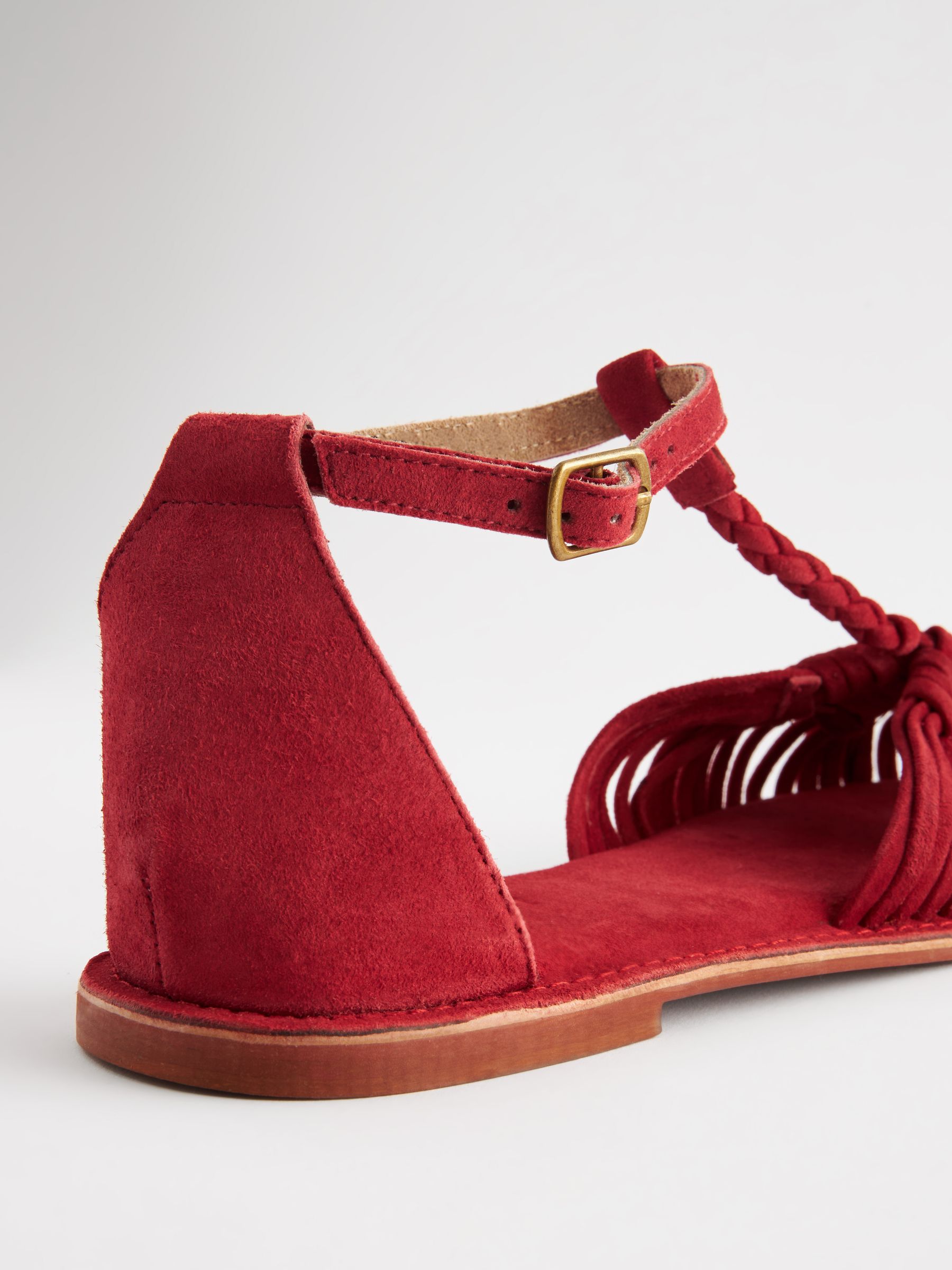 Buy Red Forever Comfort® Leather T-Bar Huarache Shoes from the Next UK ...