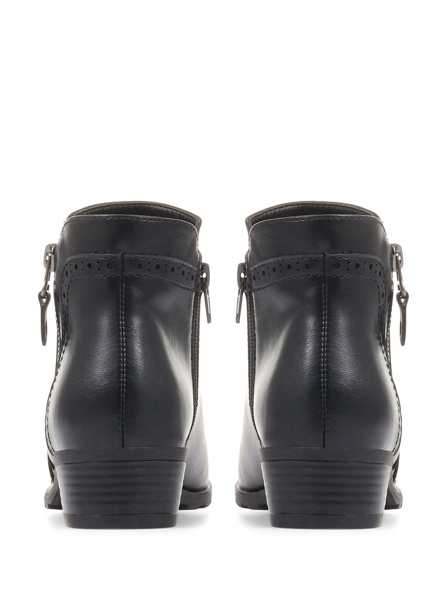 Buy Pavers Black Pavers Knitted Cuff Ankle Boots from the Next UK ...