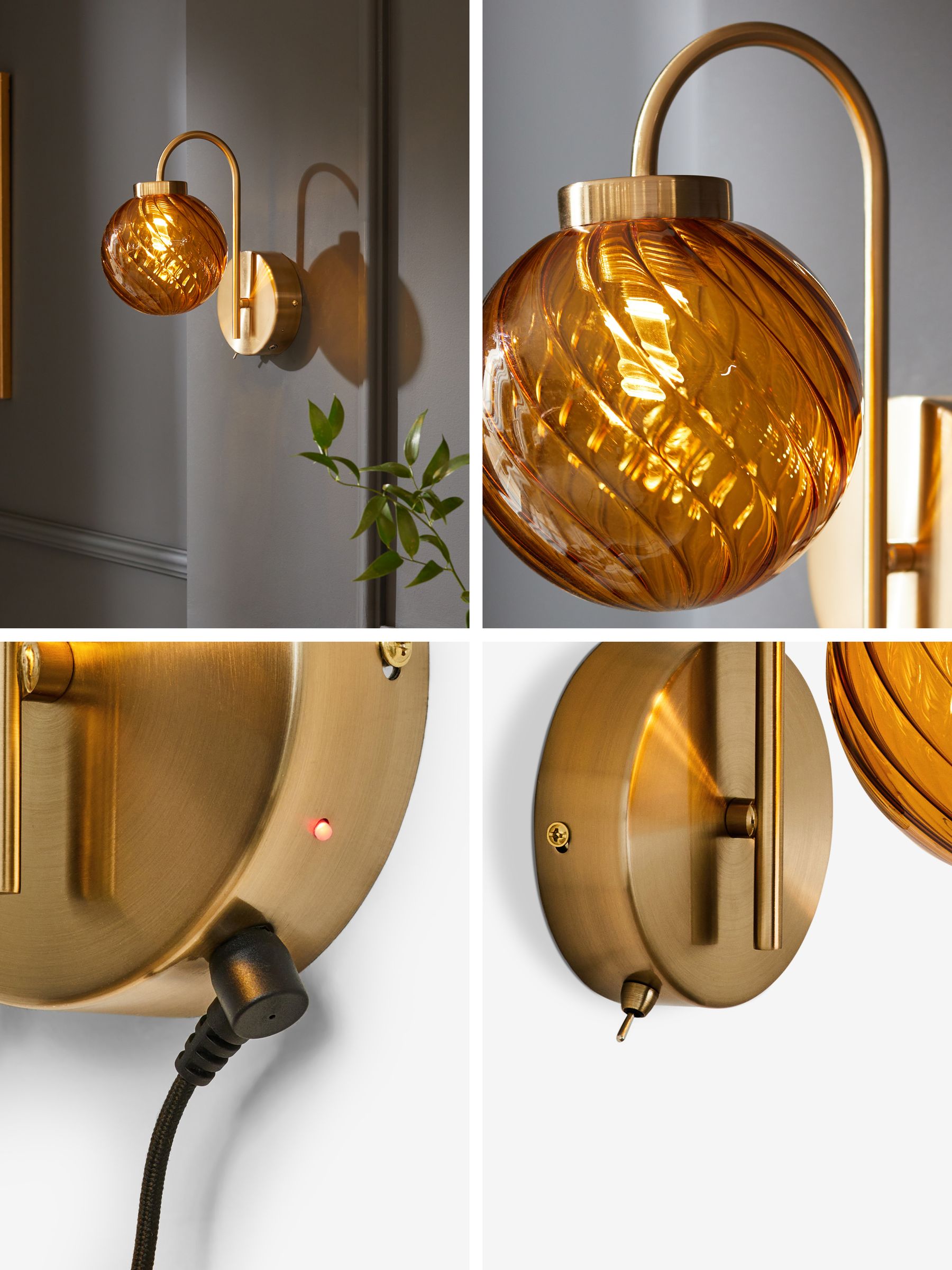 Buy Amber Orange Freya Rechargeable Wireless Wall Light from the Next ...