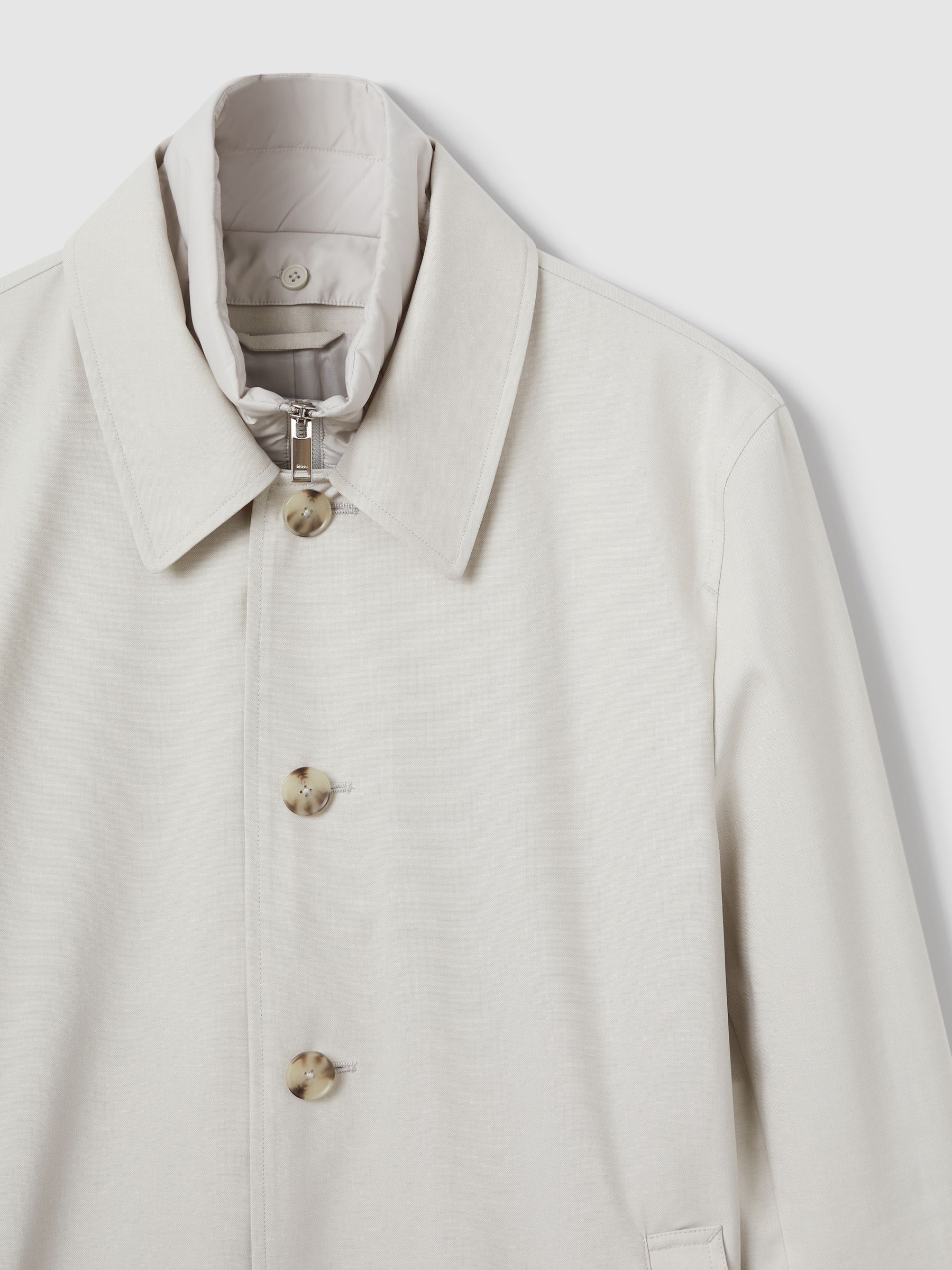 Buy Reiss Stone Perrin Jacket With Removable Funnel-Neck Insert from ...