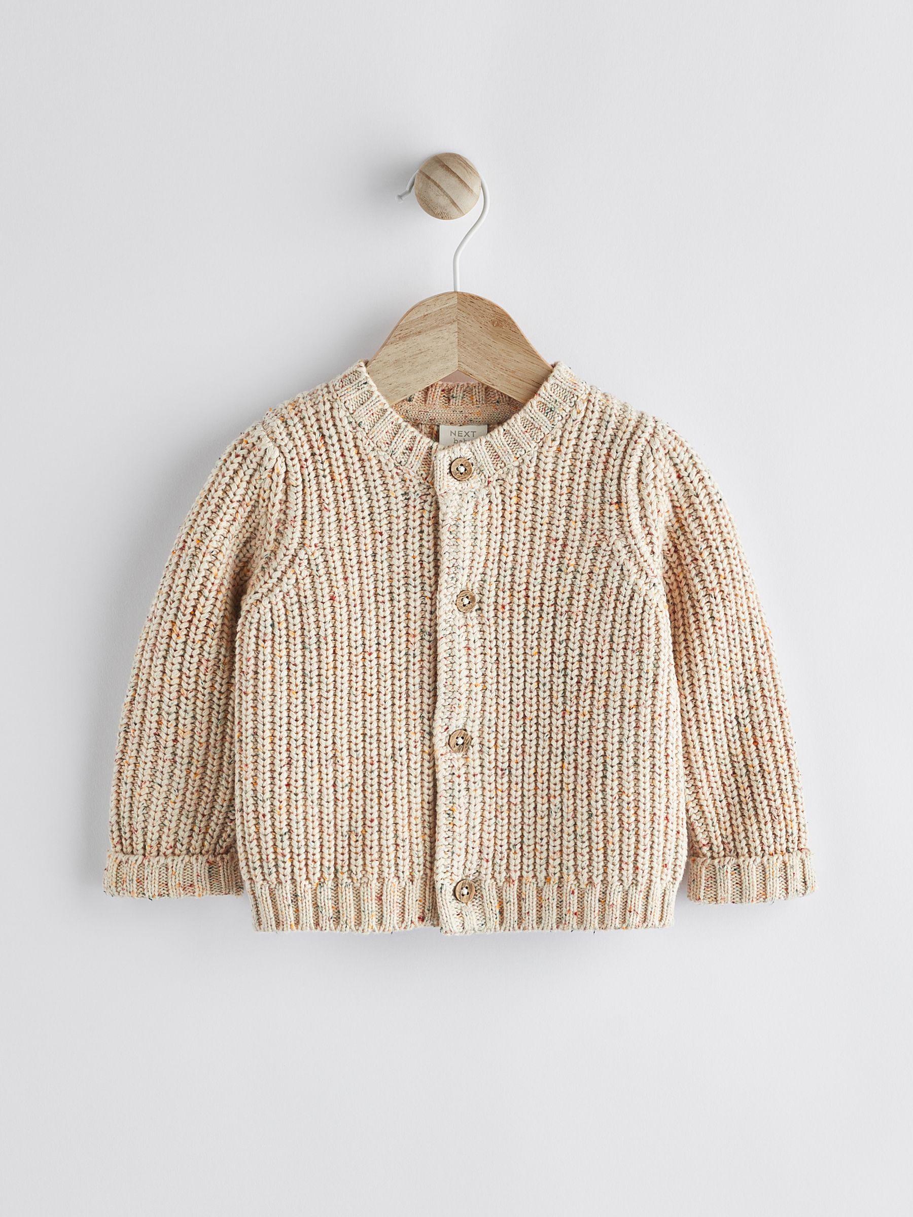 Buy Milk Club Oatmeal Chunky Knitted Embroidered Baby Cardigan from the ...