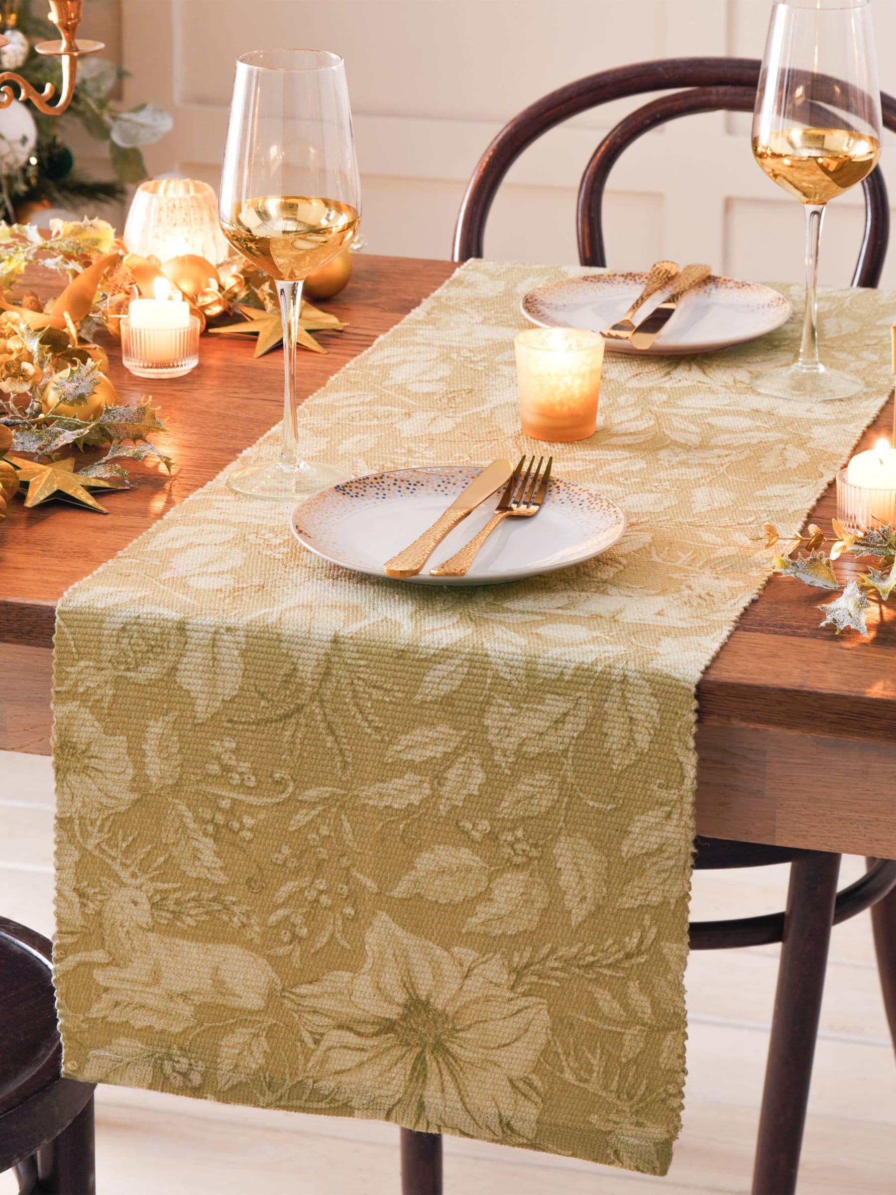 Long gold table runner store