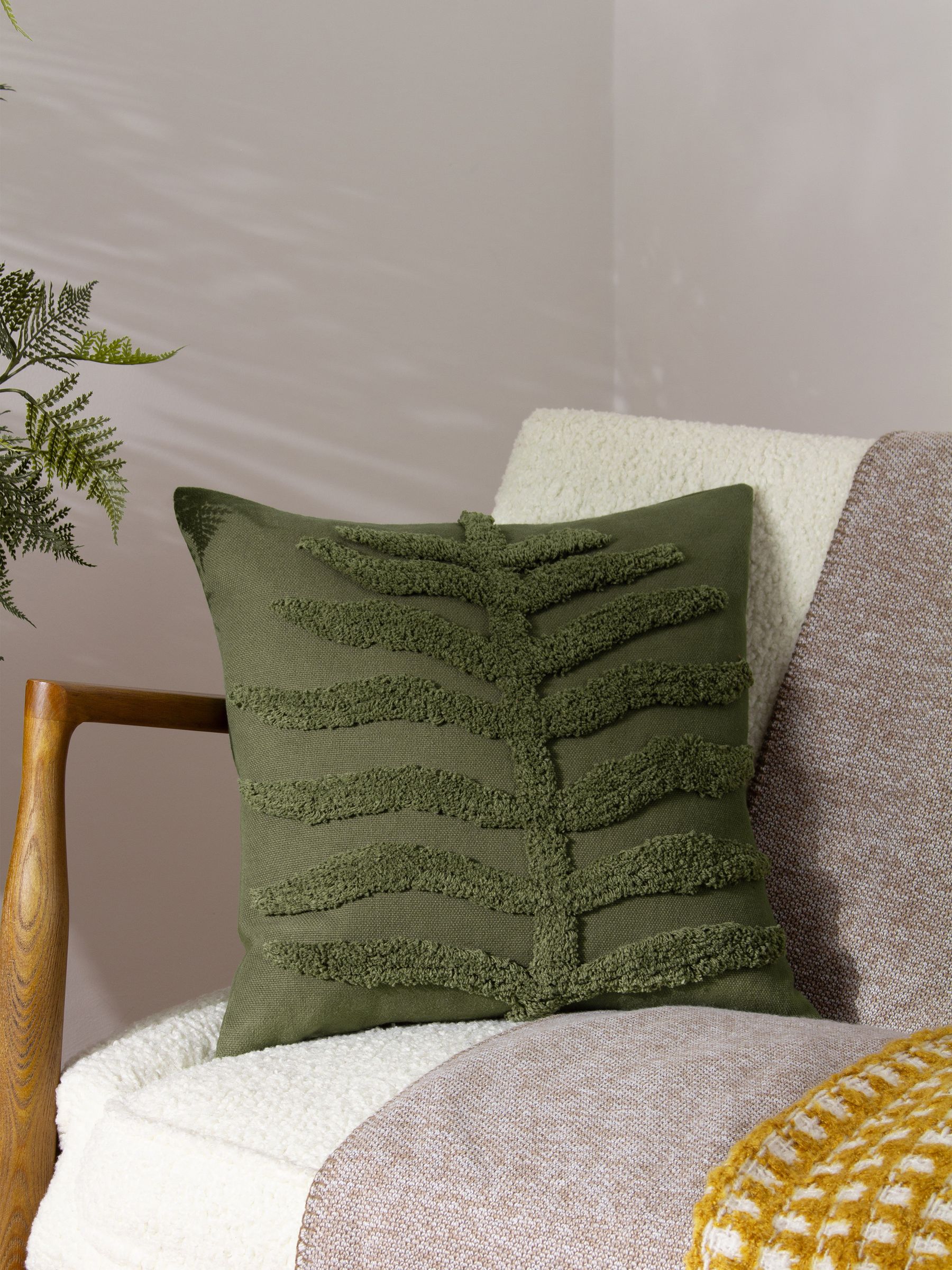 Buy Furn Forest Green Dakota Tufted Filled Cushion from the Next UK ...